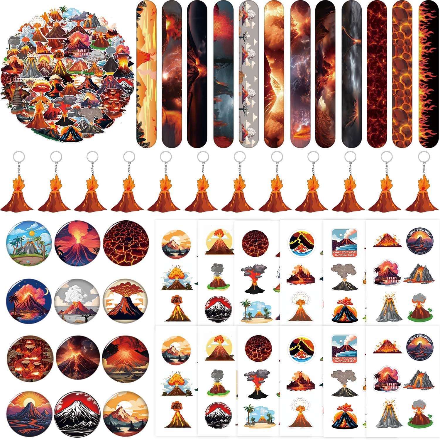 Amazon.com: qhqqwzxqc 98PCS Hot Volcano Party Favors Hot Lava Theme ...