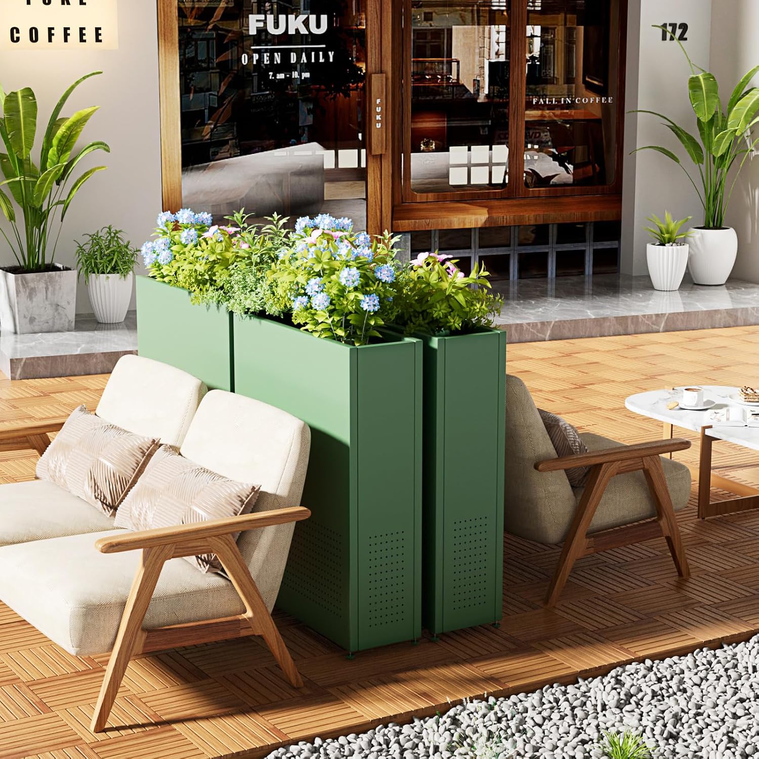 Amazon.com : Eongdn Metal Planter Box Outdoor/Indoor Large Rectangular ...