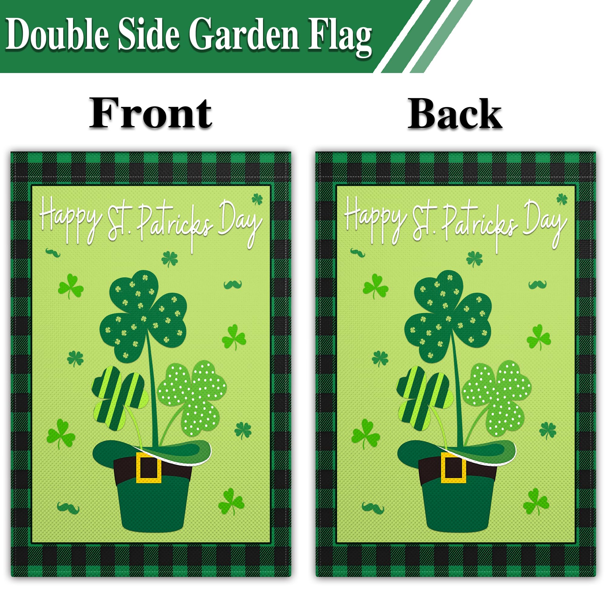 Snapklik.com : Happy St Patricks Day Garden Flags 12x18 Inch Double ...