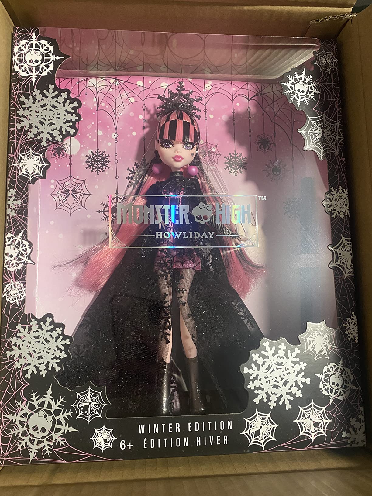 Monster High Draculaura Doll, Special Howliday Edition, Pink and Black ...