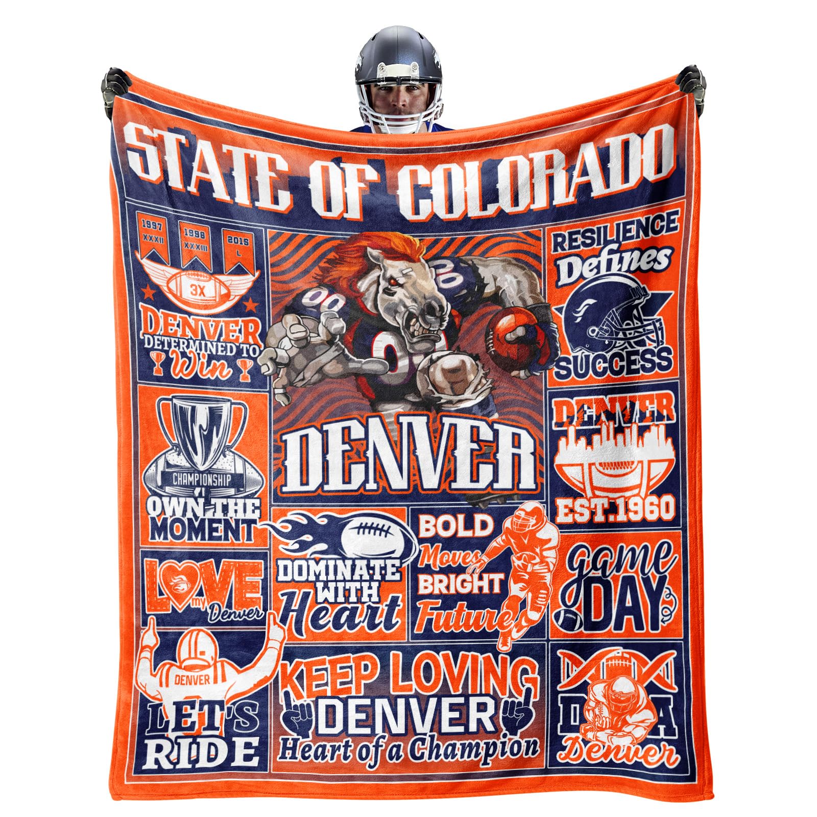 Amazon.com: WOXMCN Football Lover Blanket, Football Fan Style for Boy ...