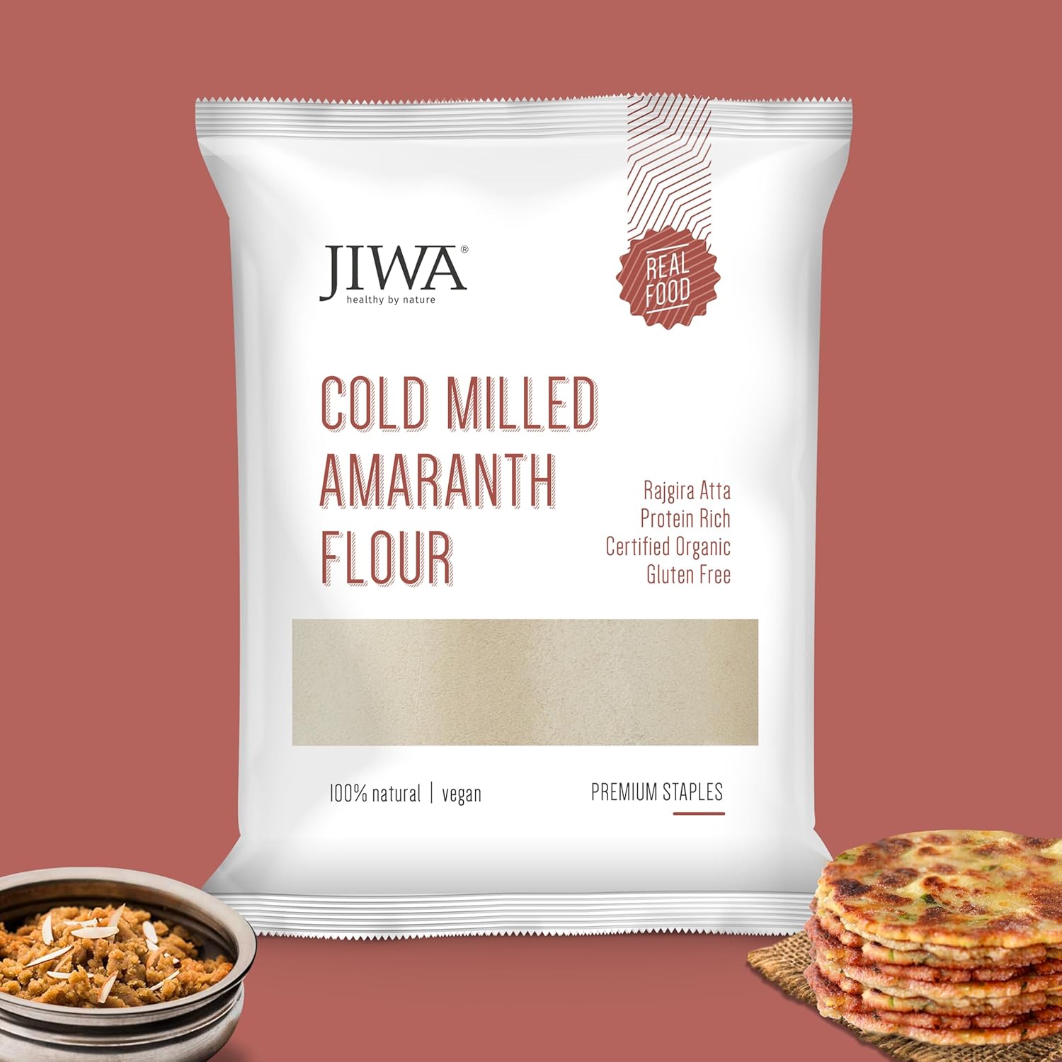 JIWA healthy by nature Organic Amaranth Flour / Atta|Soft Fluffy Rotis ...