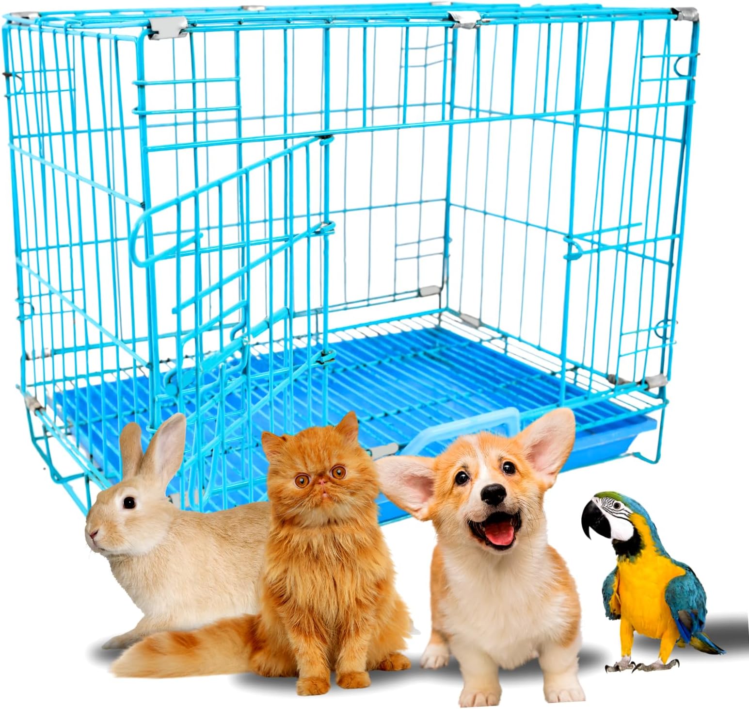 WEASHUME Chicken Coop Extra Large Metal Chicken Run Pen Poultry Cage ...