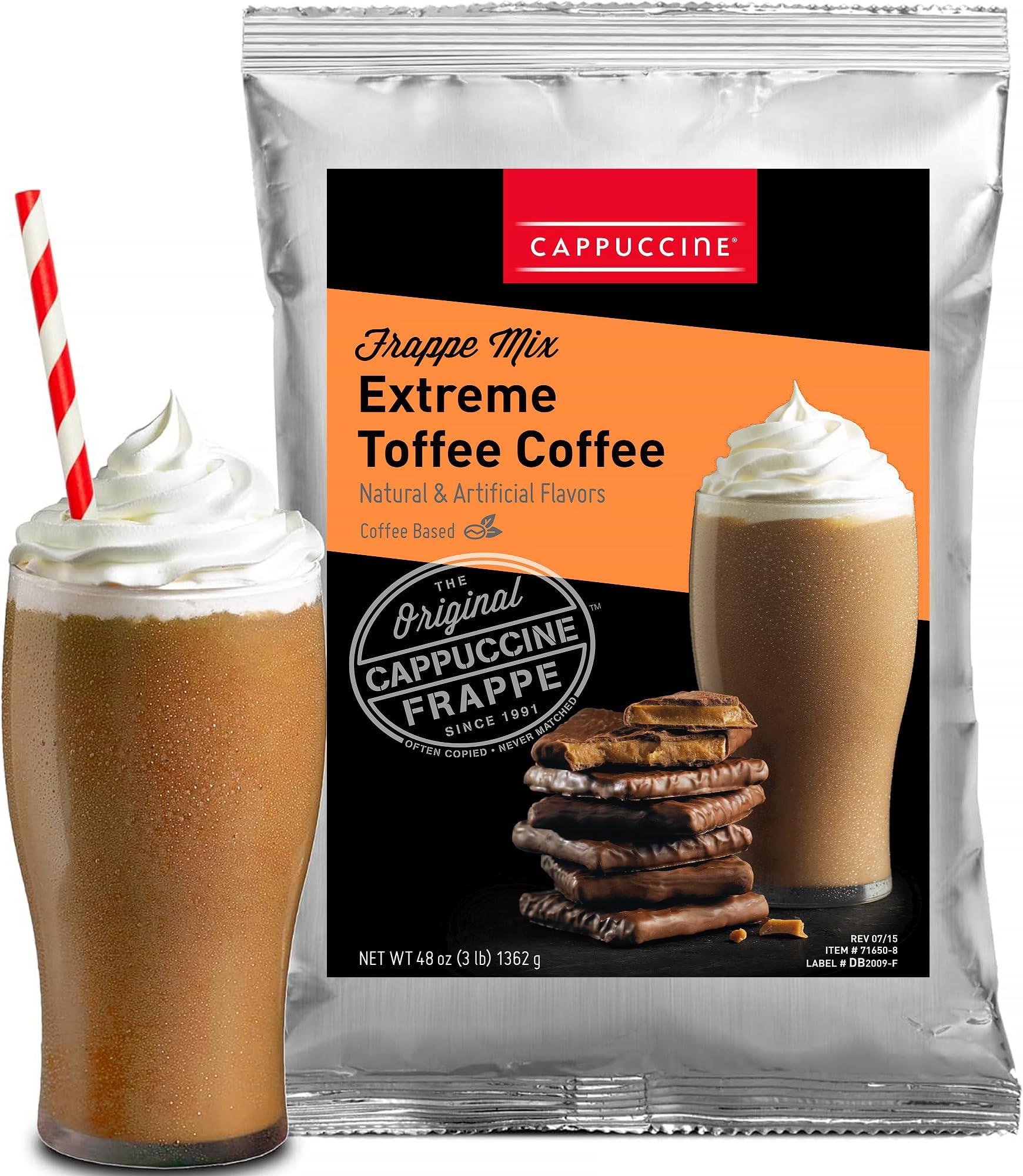 Amazon.com : Cappuccine Caramel Latte Frappe Mix, 3 Pound (Pack of 1 ...