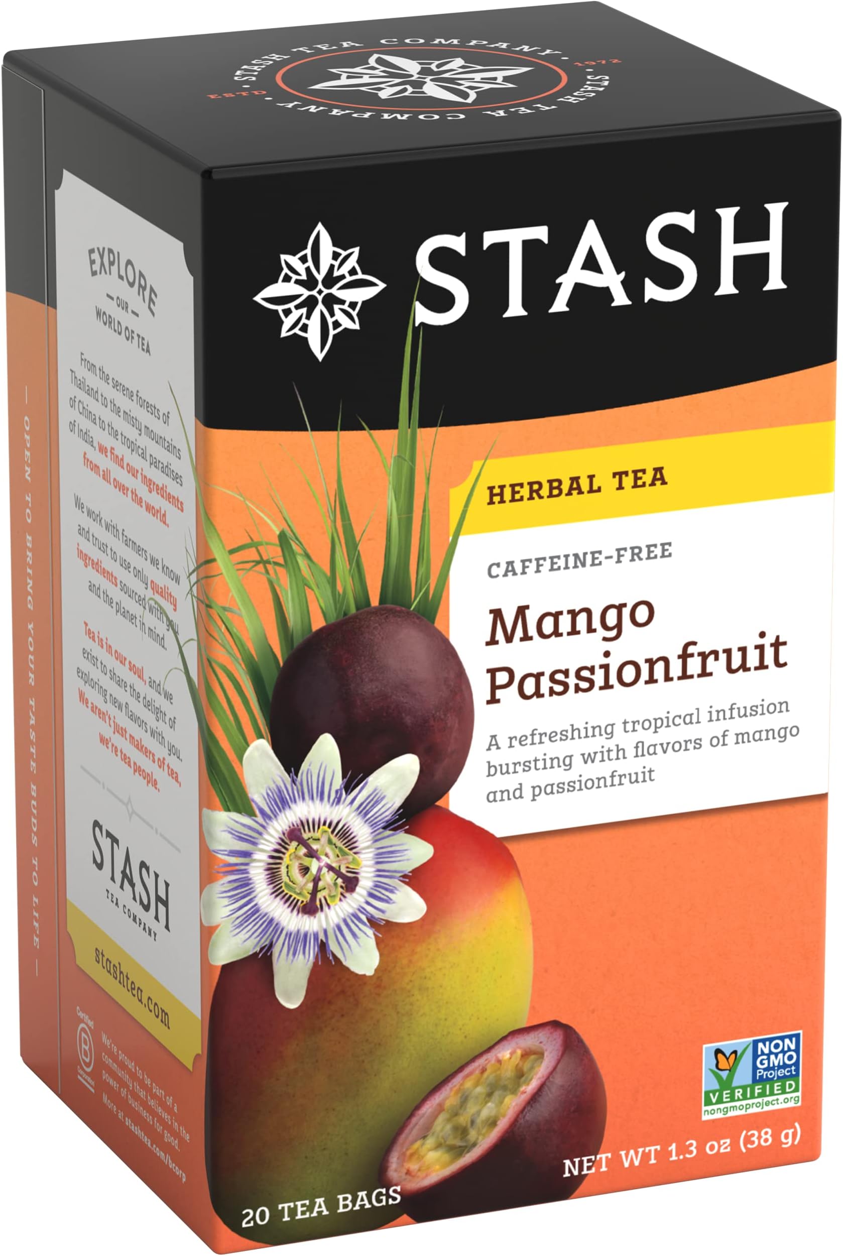 Amazon.com : Stash Tea Mango Passion Fruit, 20 ct : Grocery & Gourmet Food