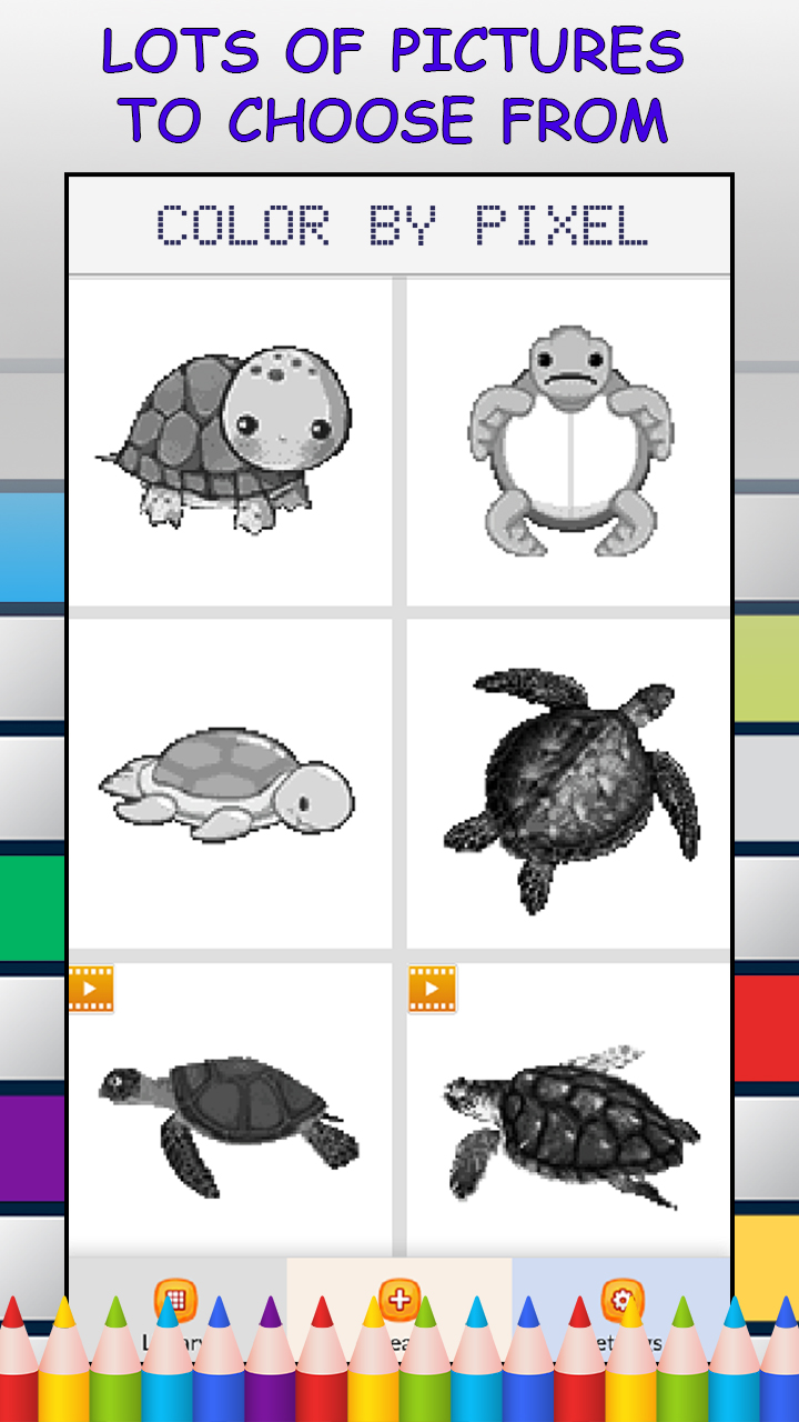 Turtles Color by Number - FREE Pixel Art Game - Coloring Book Pages ...