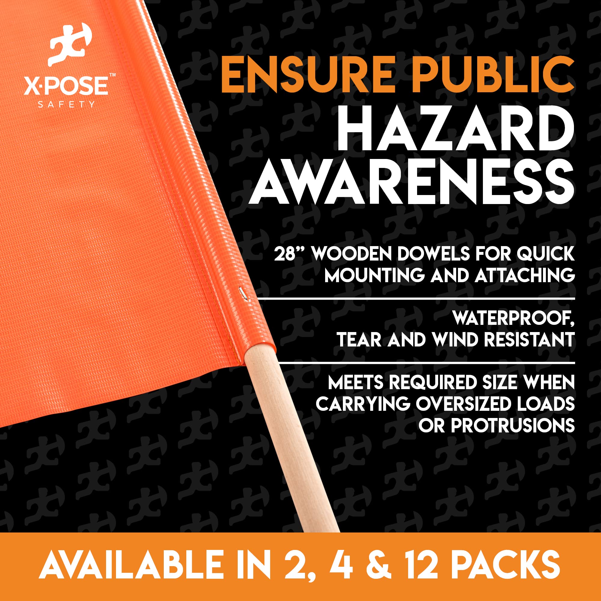 Snapklik.com : Orange Safety Flags,18"x18" Orange Flag,Square Safety ...