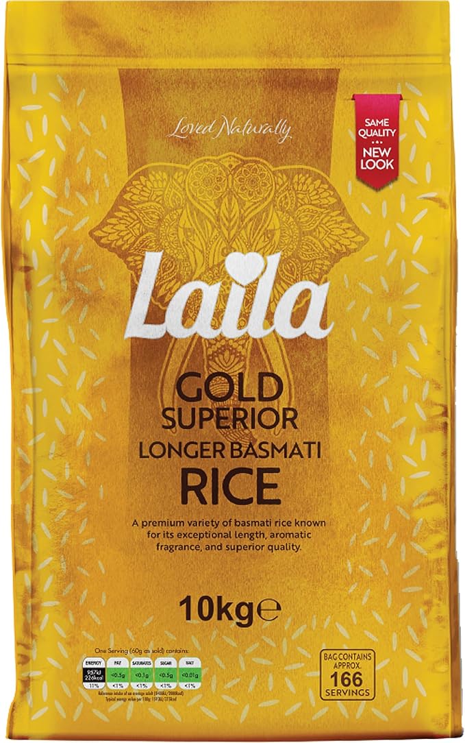 Laila Longer Basmati Rice, 10Kg : Amazon.co.uk: Grocery