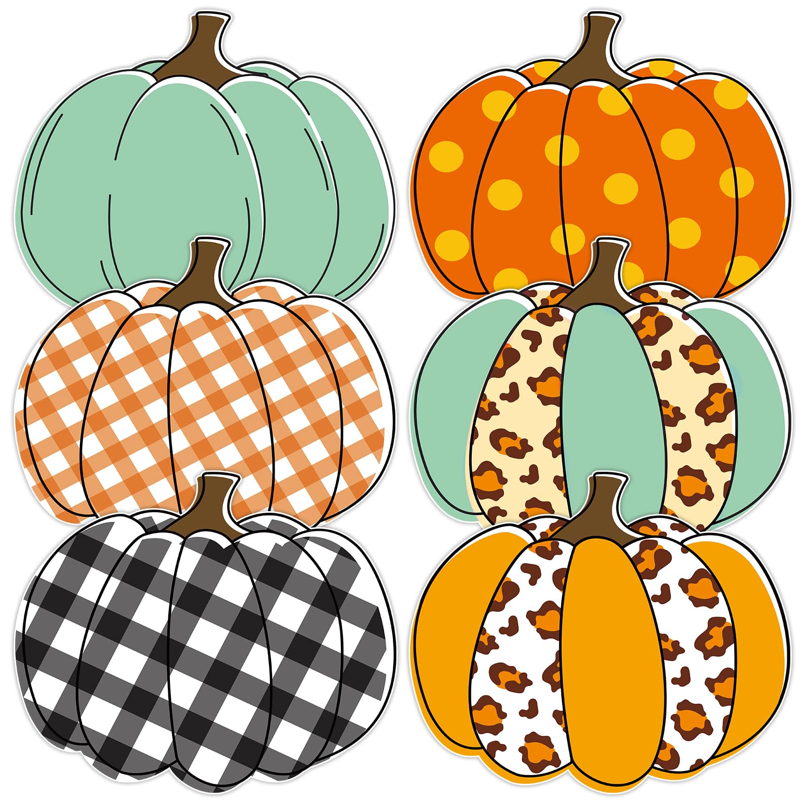 Amazon.com: Fall Thanksgiving Plastic Placemats Autumn Pumpkin Place ...