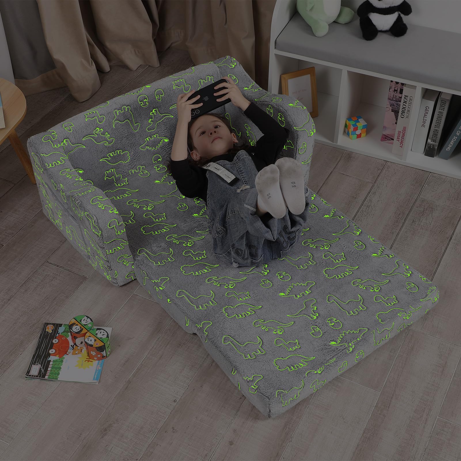 Snapklik.com : MOMCAYWEX Kids Extra Wide Glow In The Dark Chairs For ...