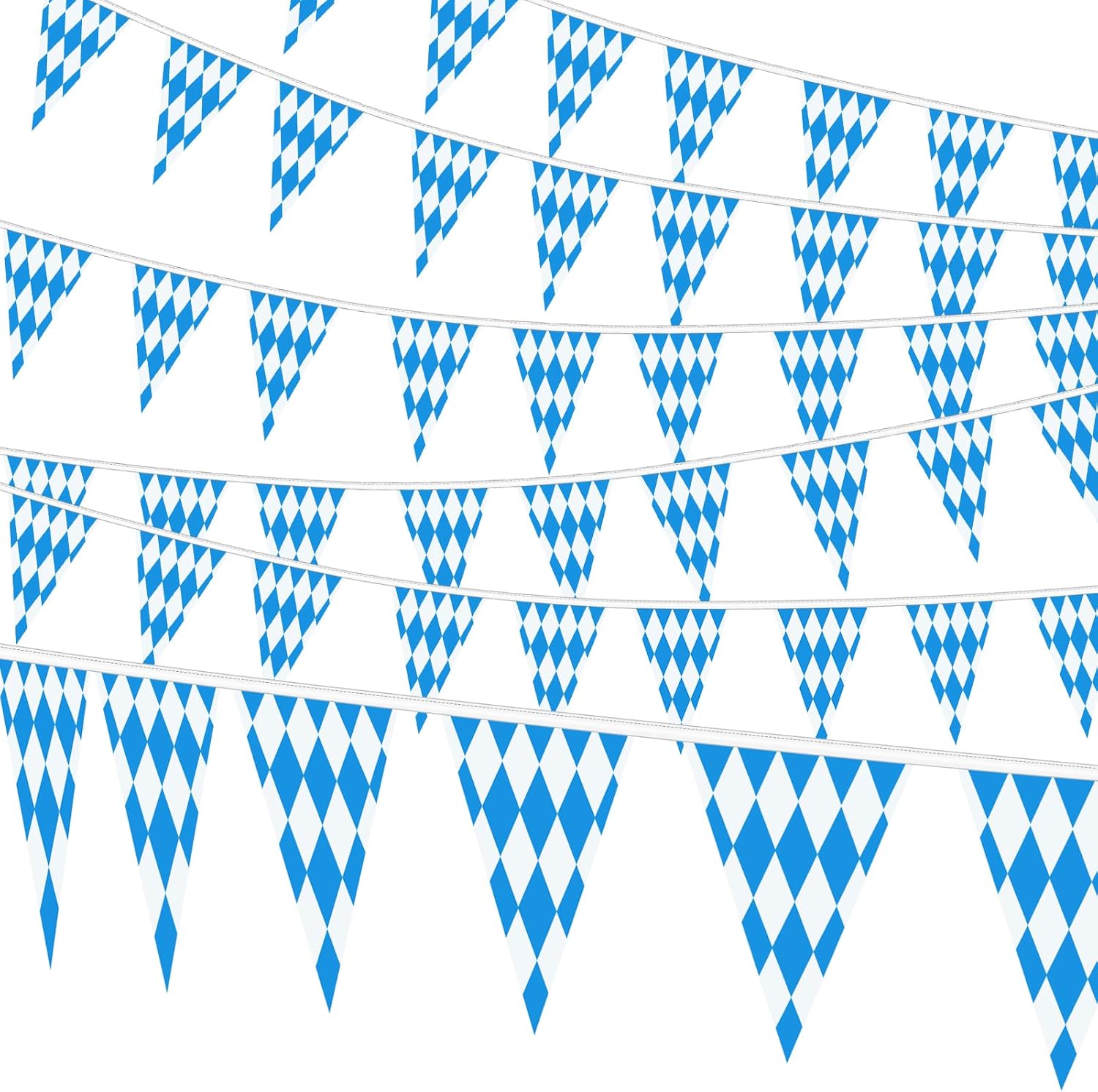 Amazon.com : 197 Feet Oktoberfest Banner Flags, 6 Packs - Blue White ...