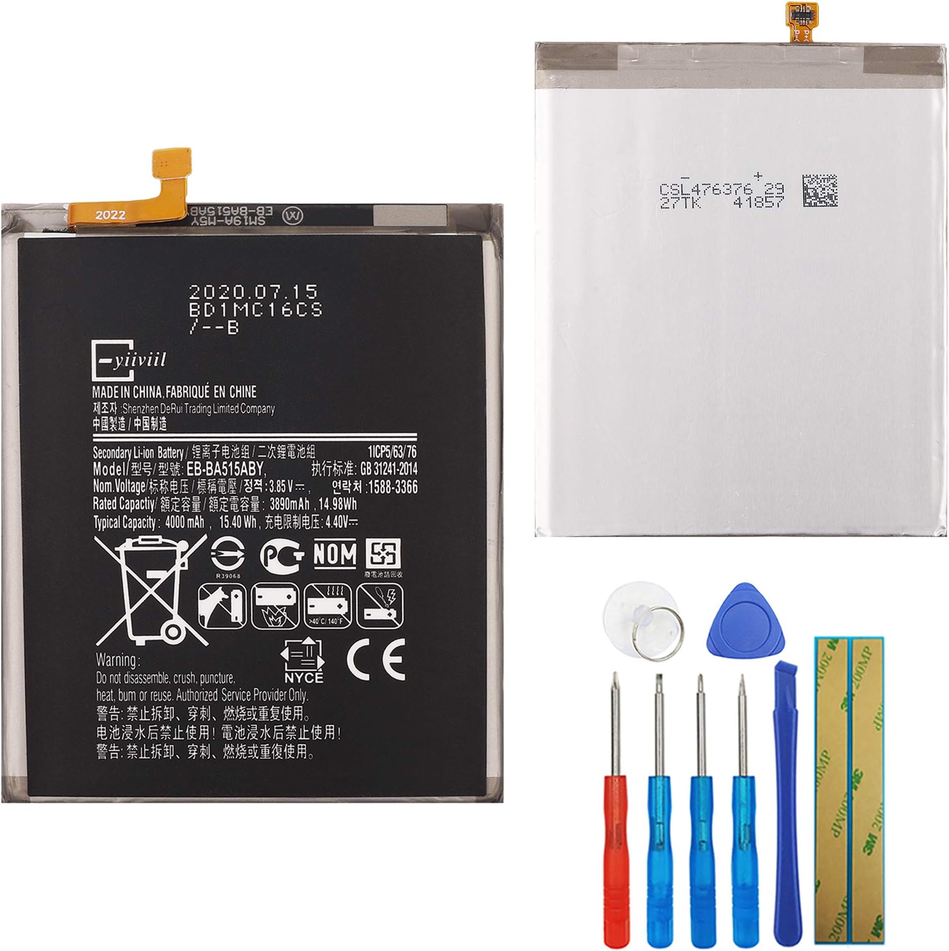 Amazon.com: E-YIIVIIL Replacement Battery EB-BA515ABY Compatible with ...