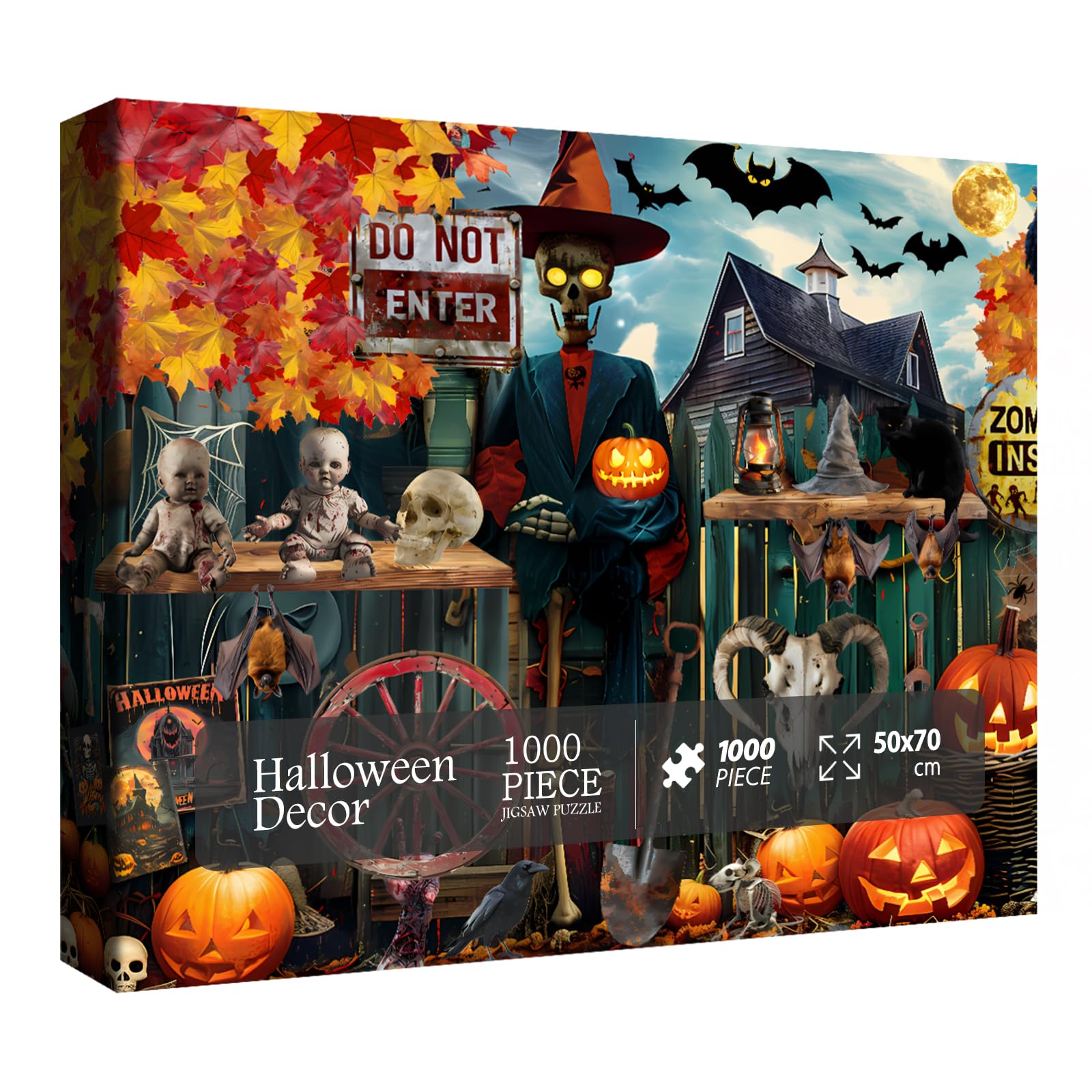 Amazon.com: Horror Halloween Puzzles for Adults 1000 Pieces, Holiday ...