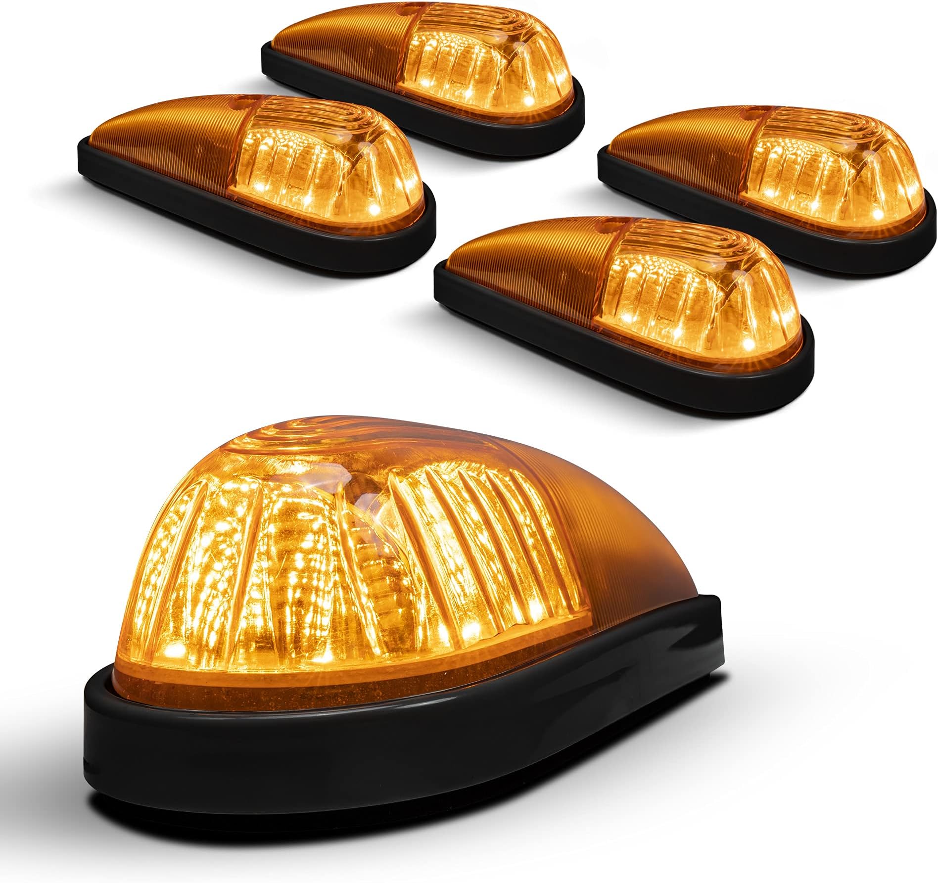 Amazon.com: Xprite Black Smoked Lens 12 LEDs Cab Clearance Light 5 Pcs ...