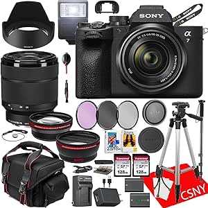 Amazon.com : Sony a7 IV Mirrorless Camera with 28-70mm Lens + Pro Series .43 Wide Angle Lens ...