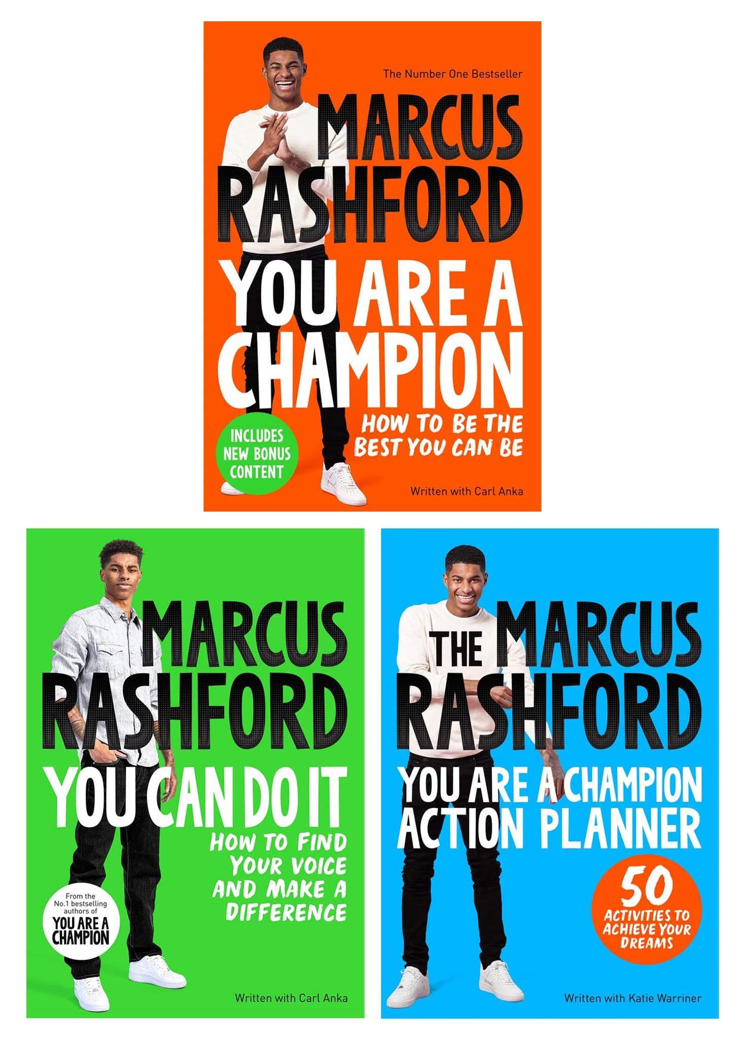 Marcus Rashford 3 Books Collection Set (You Are a Champion, You Can Do ...