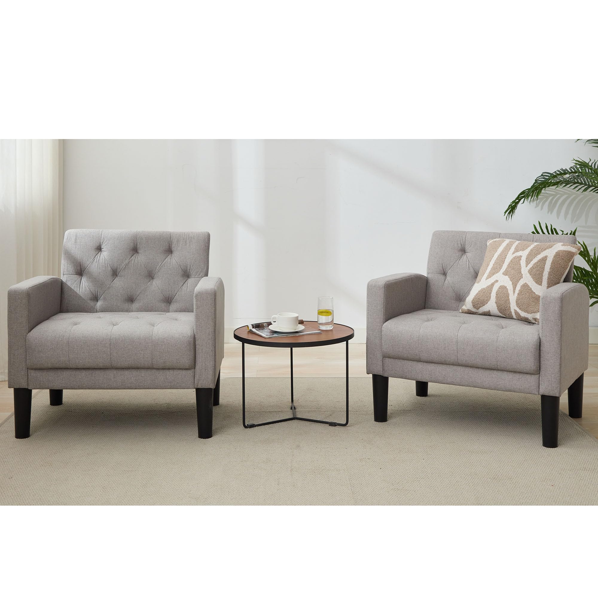 Amazon.com: TYBOATLE Accent Arm Chair Set of 2 for Bedroom,Living Room ...