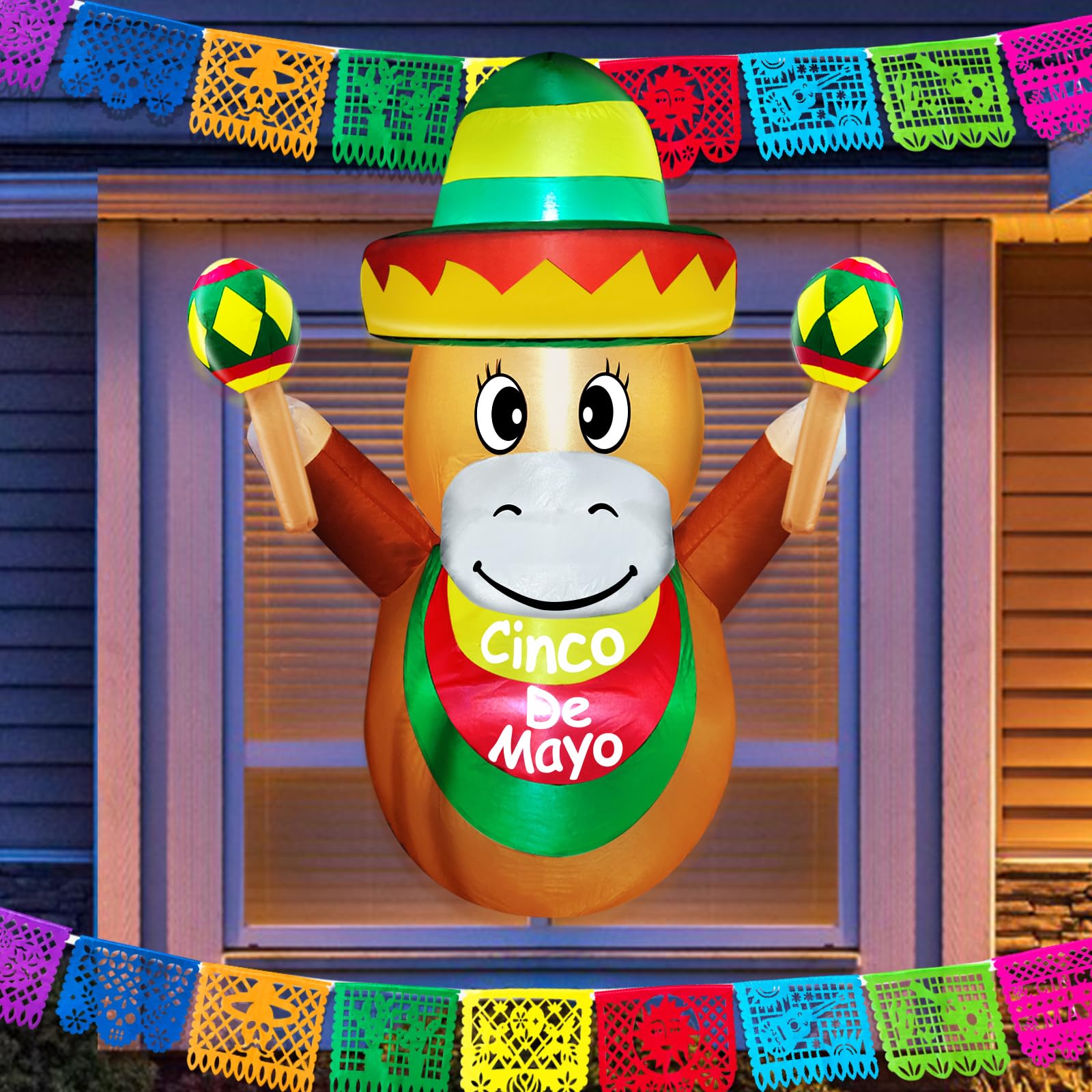 Snapklik.com : TURNMEON 4 Ft Cinco De Mayo Inflatables Outdoor ...