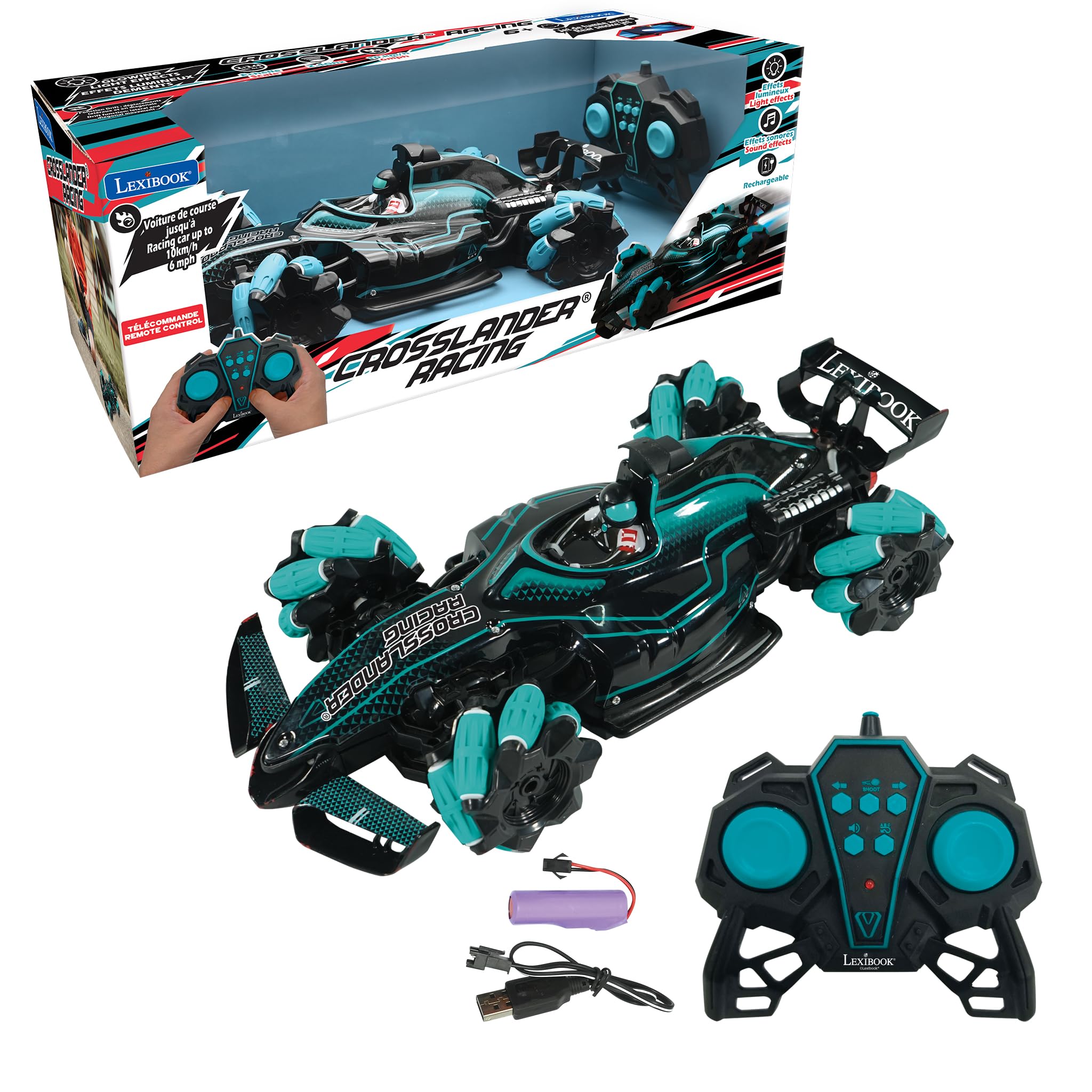 Amazon.com: Lexibook, Crosslander® Racing, Remote control racing car ...