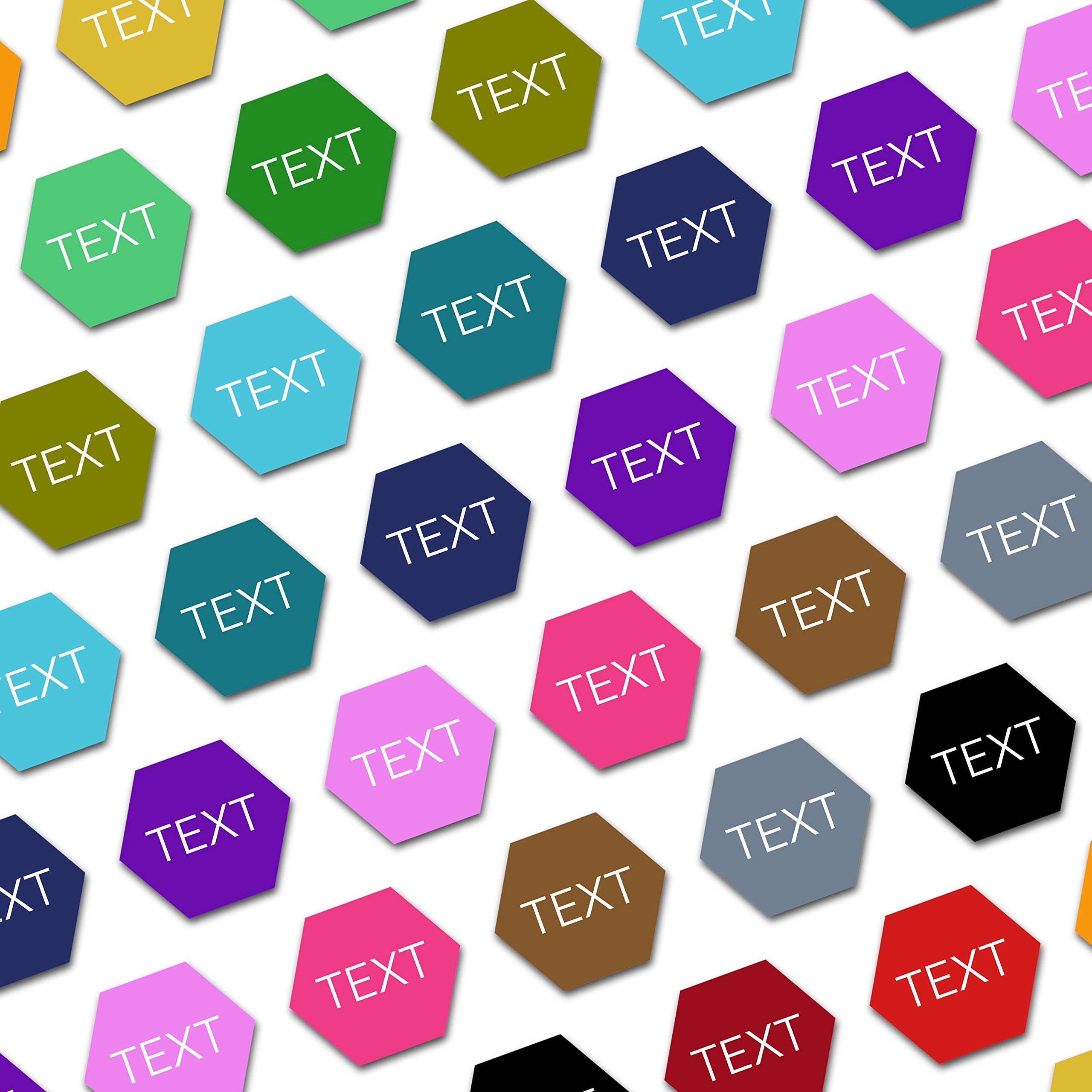 Amazon.com: Personalized 0.5” Hexagon Stickers - Hexagon Labels with ...