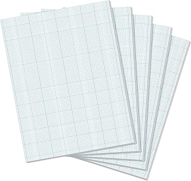 Amazon.com : 500 Sheets Cross Section Pads 8.5 x 11 Inches Quadrille ...