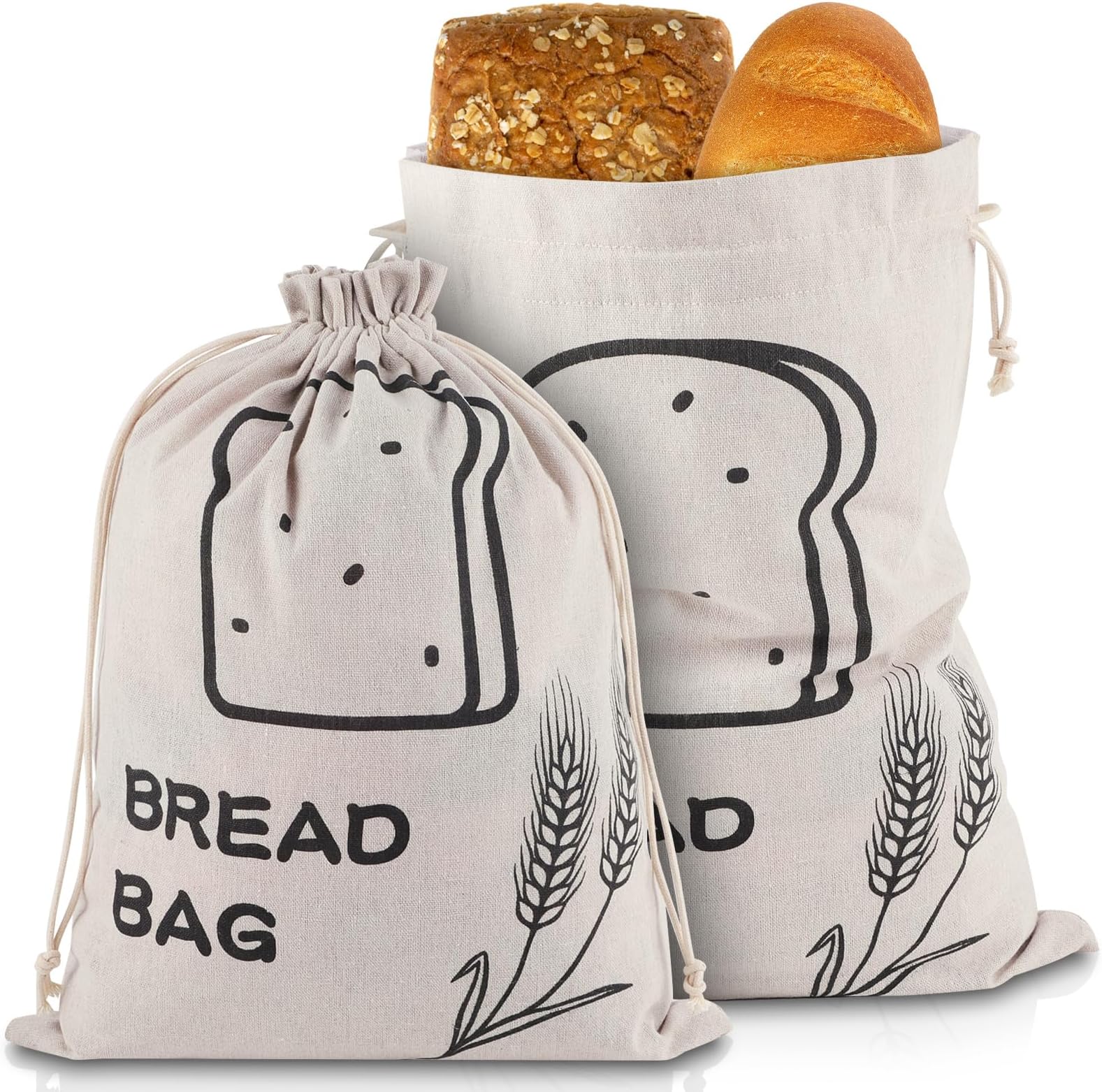 Amazon.com: Emthony Bread Bags for Homemade Bread | Reusable, Plastic ...
