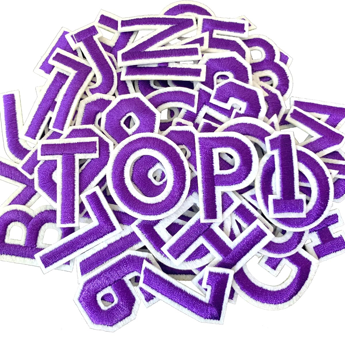 Amazon.com: WILDREEDS 72 Pcs Letters and Numbers Patch, Alphabet A-Z ...