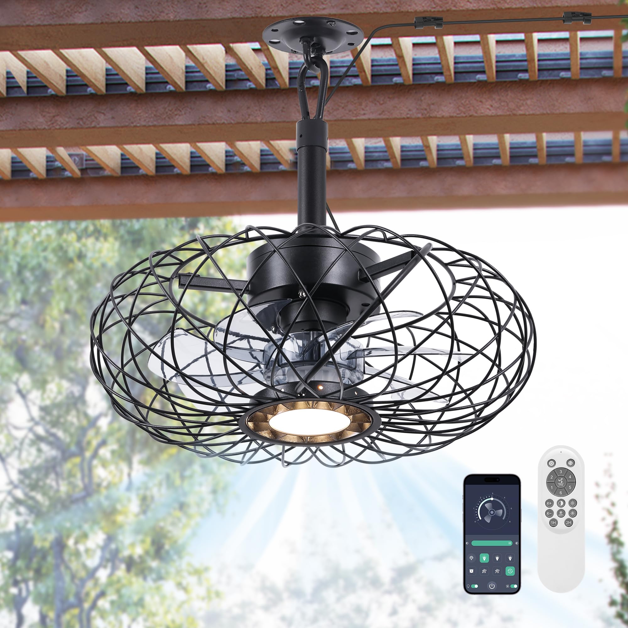 Snapklik.com : PAZALA 15" Gazebo Ceiling Fans
