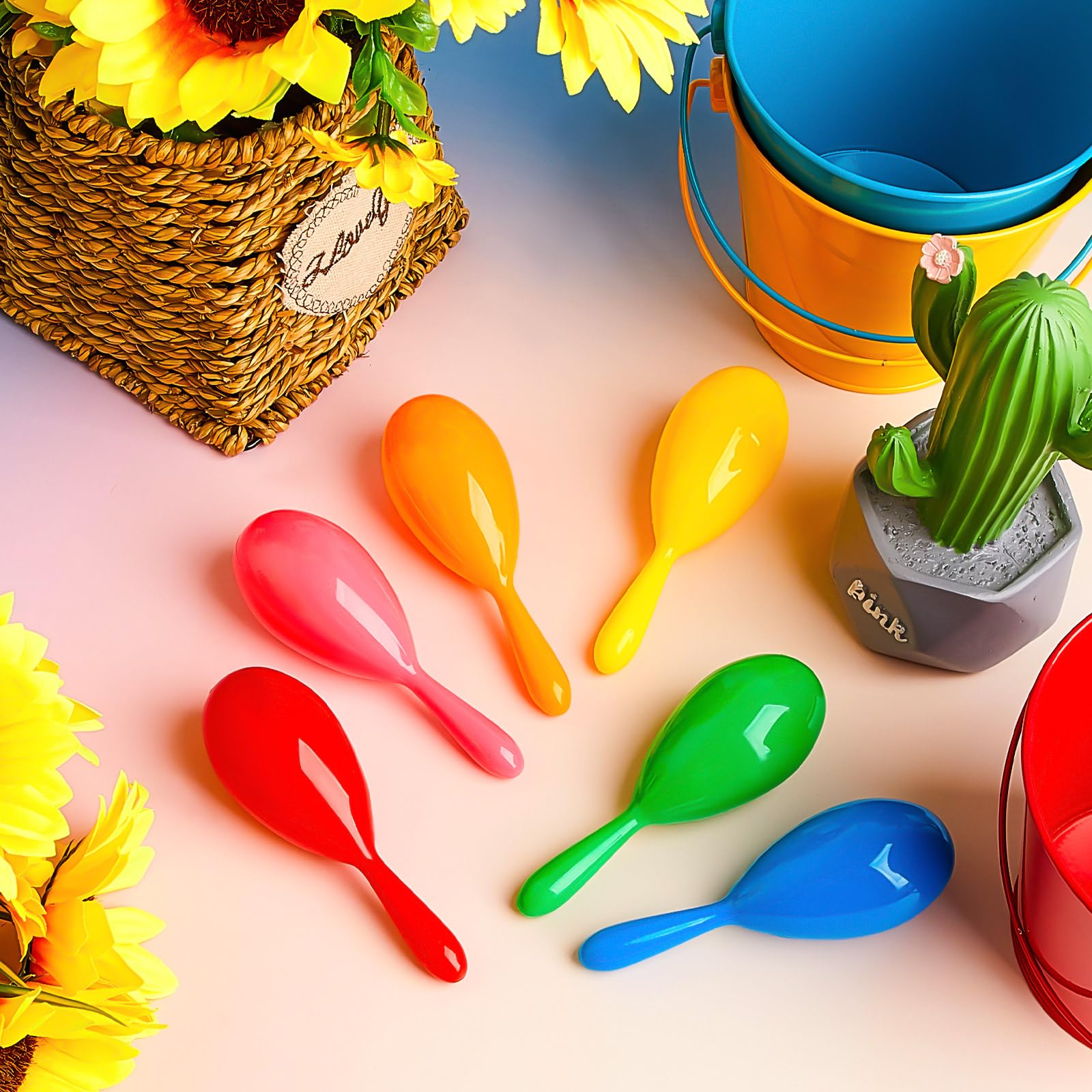 Snapklik.com : 120 Pcs 4 Inch Mini Maracas For Kids Mexican Fiesta ...