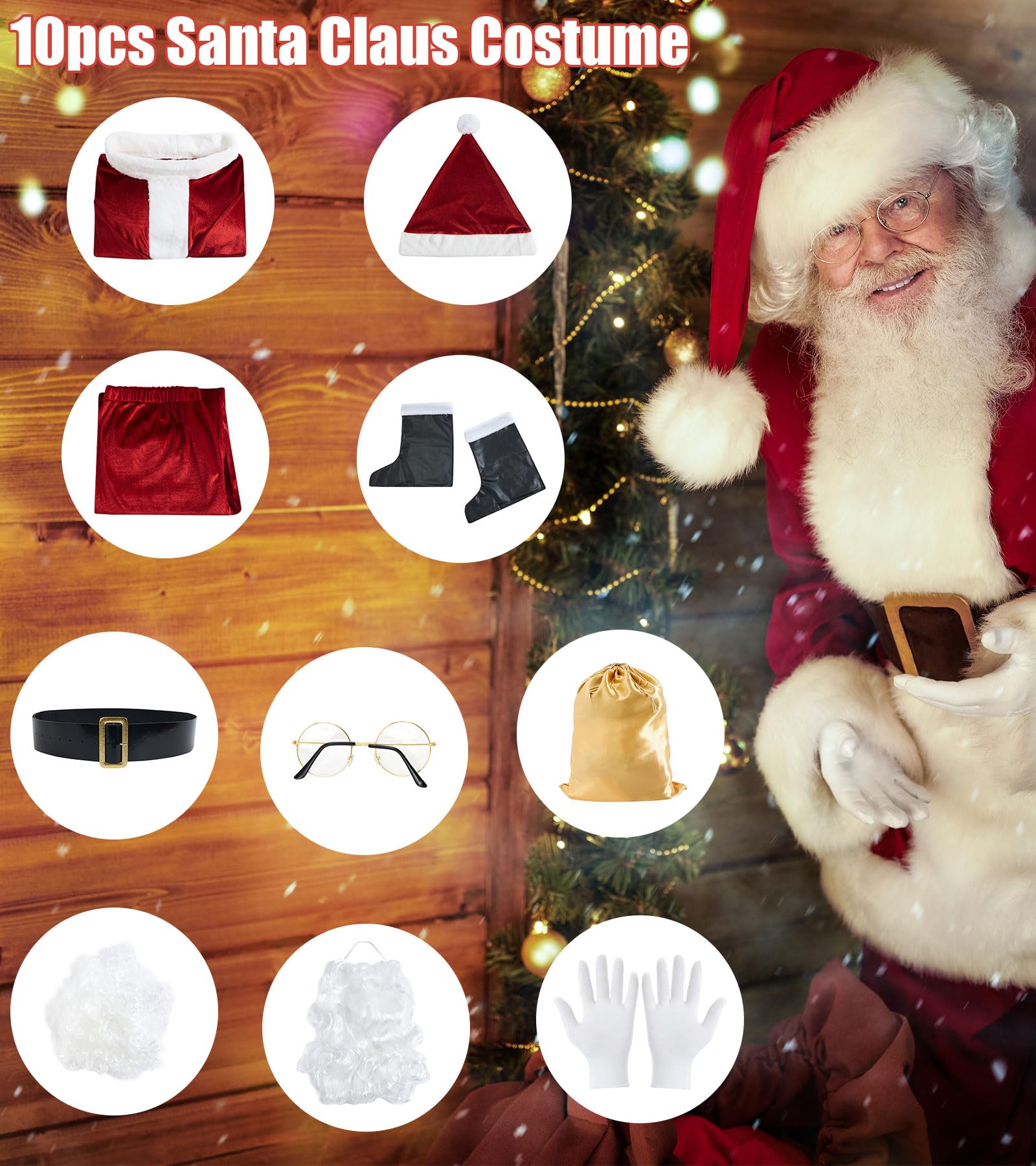 Snapklik.com : Santa Suit Adults Christmas Santa Claus Costume For Men ...