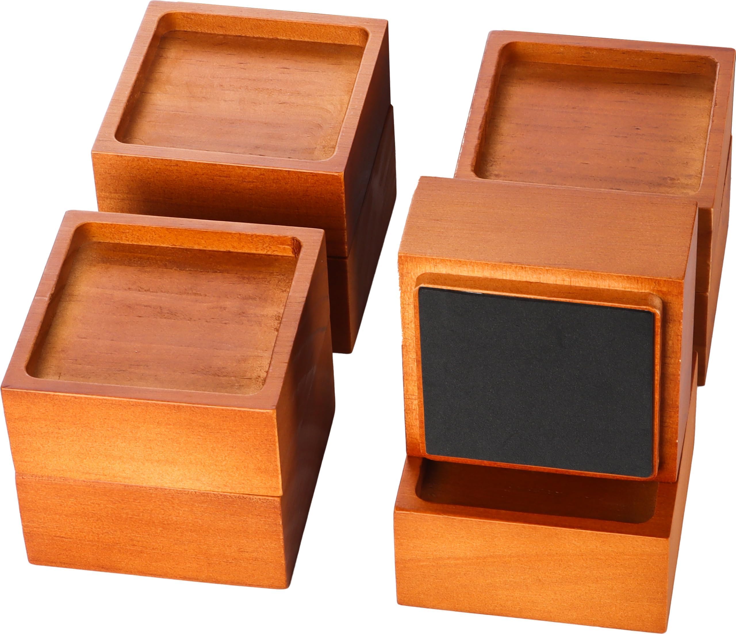 Amazon.com: MONTIHOLD Premium Solid Pine Wood Bed Furniture Risers – 2 ...