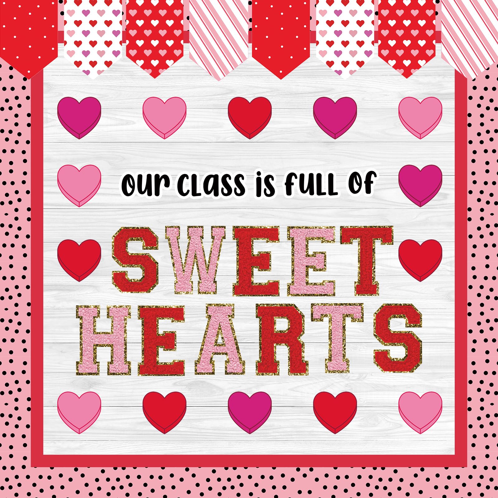 Amazon.com : Mooliwe 61 Pcs Valentine's Day Bulletin Board Decorations ...