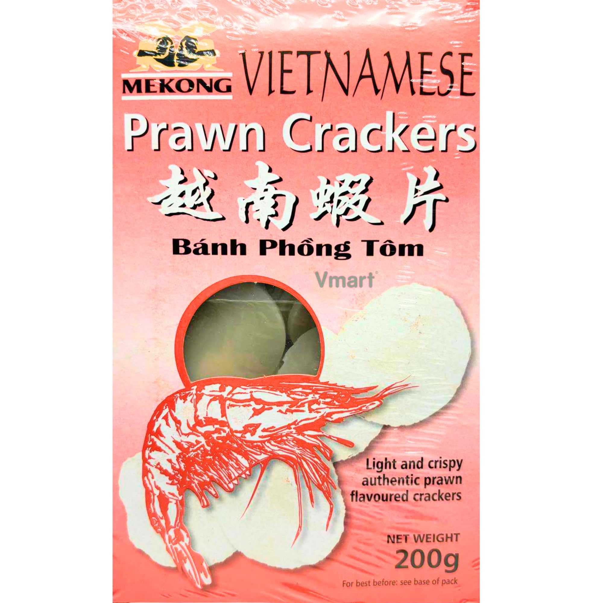 Mekong Vietnamese Prawn Flavoured Crackers 200g Uncooked - Light and ...