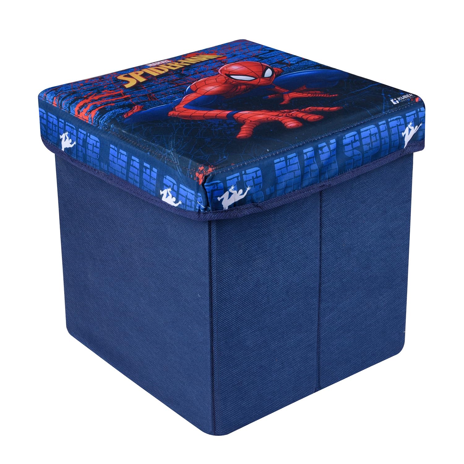 Kuber Industries Marvel Spider-Man Storage Sitting Stool | Foldable ...