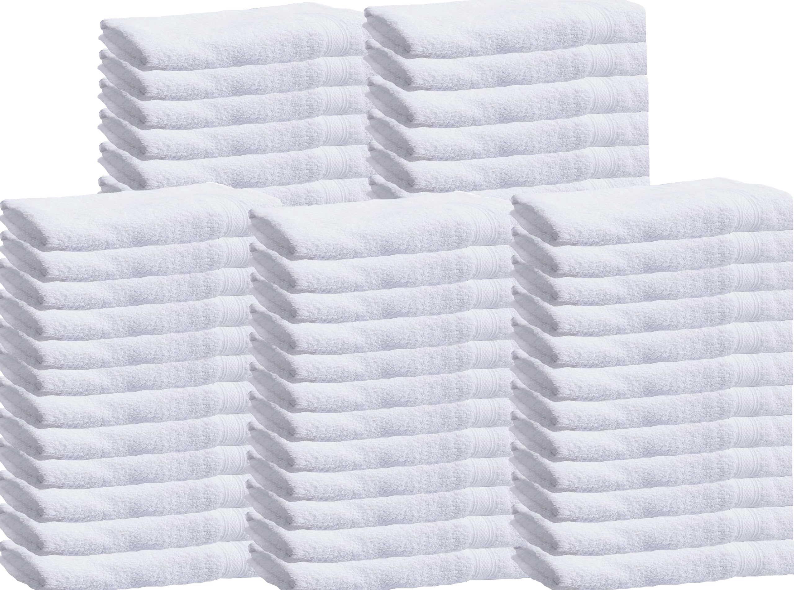 Amazon.com: Towels N More 24x48 White Bath Towels - 60 Pack Premium ...
