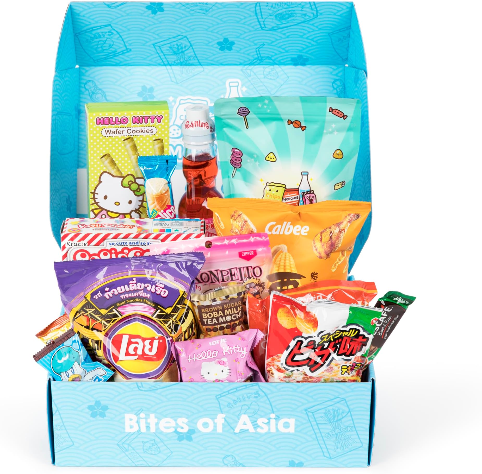 Amazon.com : Mashi Box Deluxe Asian Dagashi Snack Box - 55 Pieces - 6 ...