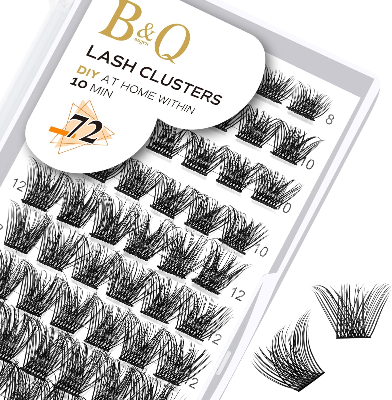 Amazon.com: B&Qaugen Lash Clusters B02 72 Clusters Lashes C D Curl Mega Volume Individual ...