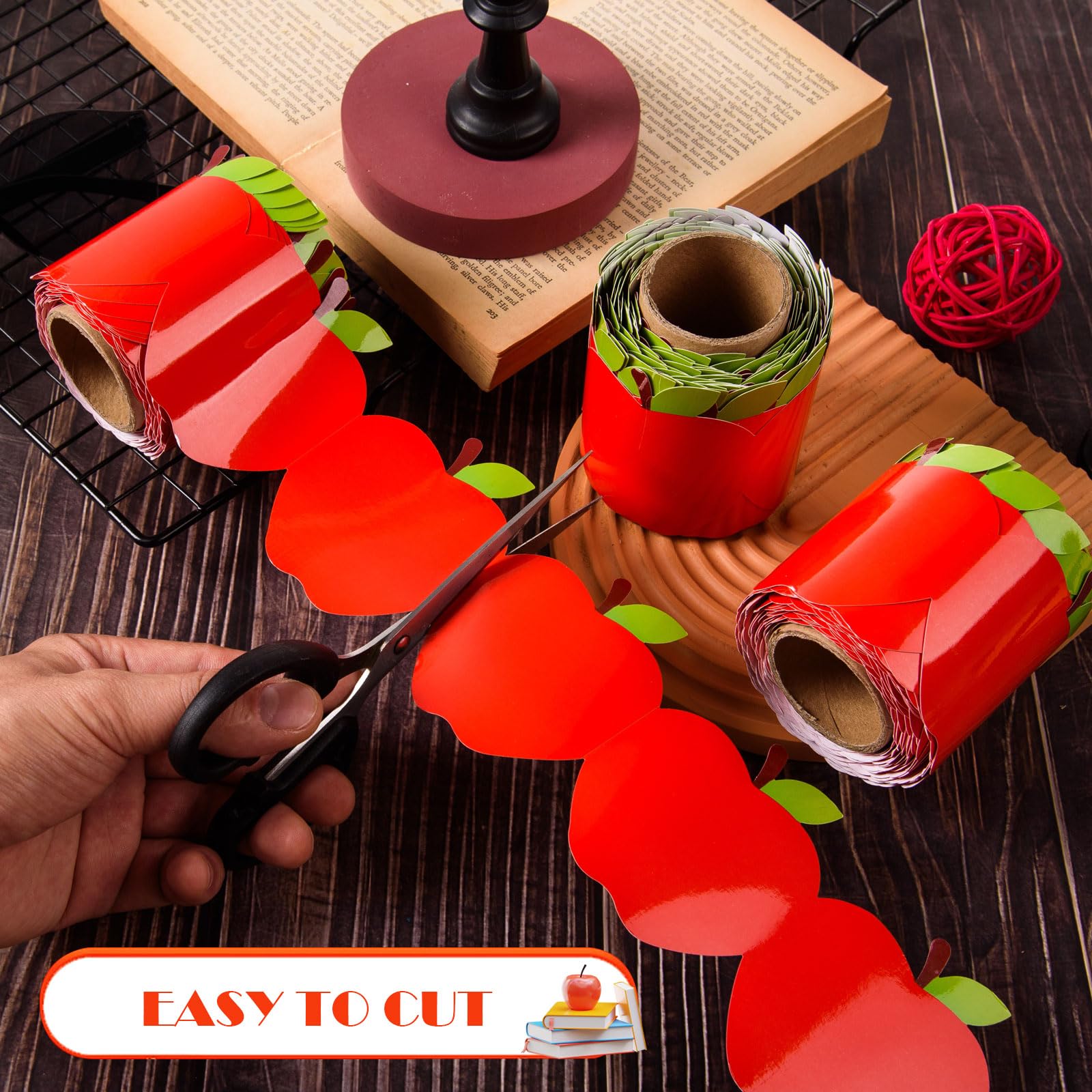 Snapklik.com : AWIZOM 99 Feet Red Apple Bulletin Board Borders Red ...