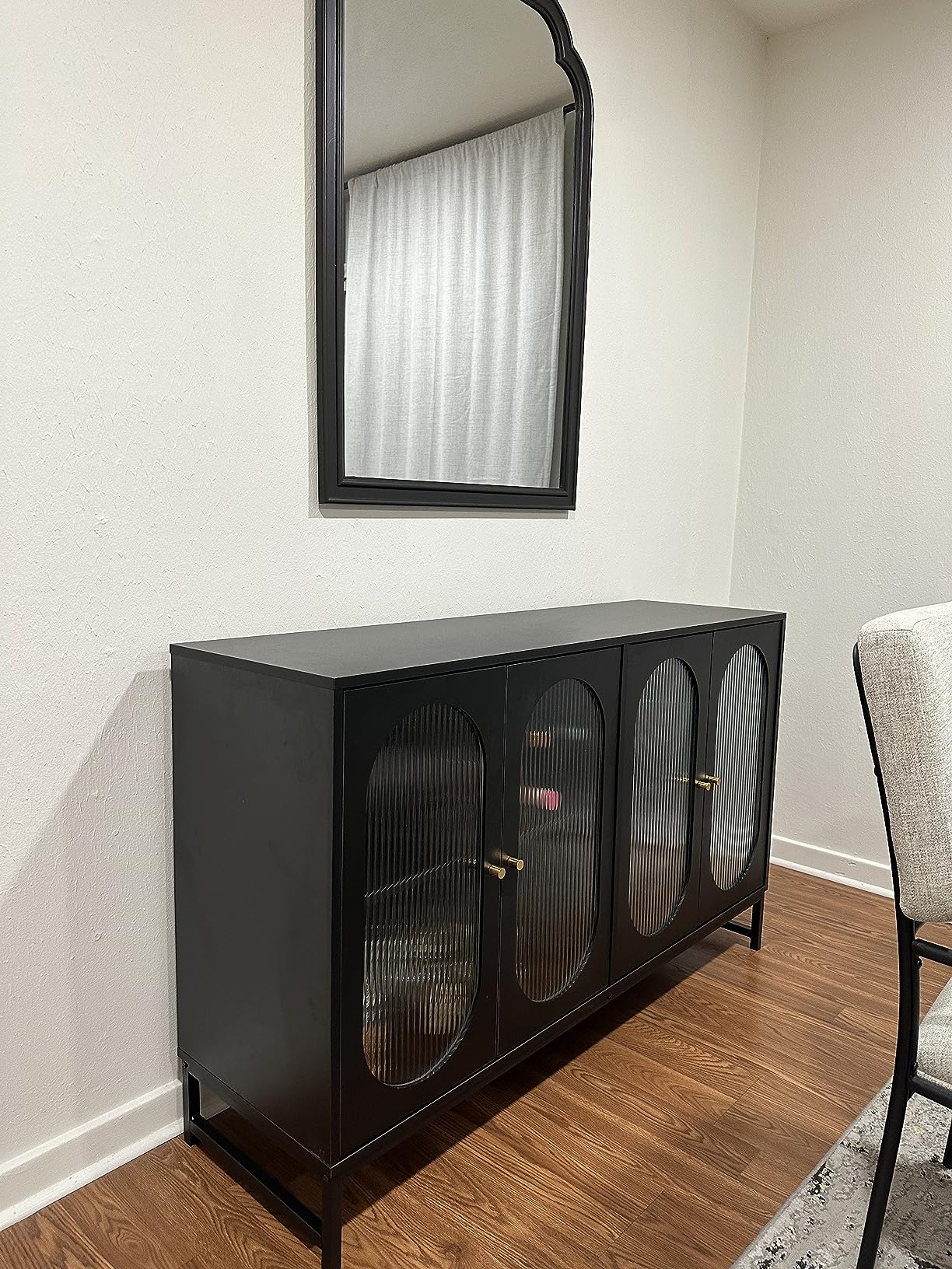 $43/mo - Finance FOKWE Modern Accent Sideboard Cabinet with Glass Doors ...