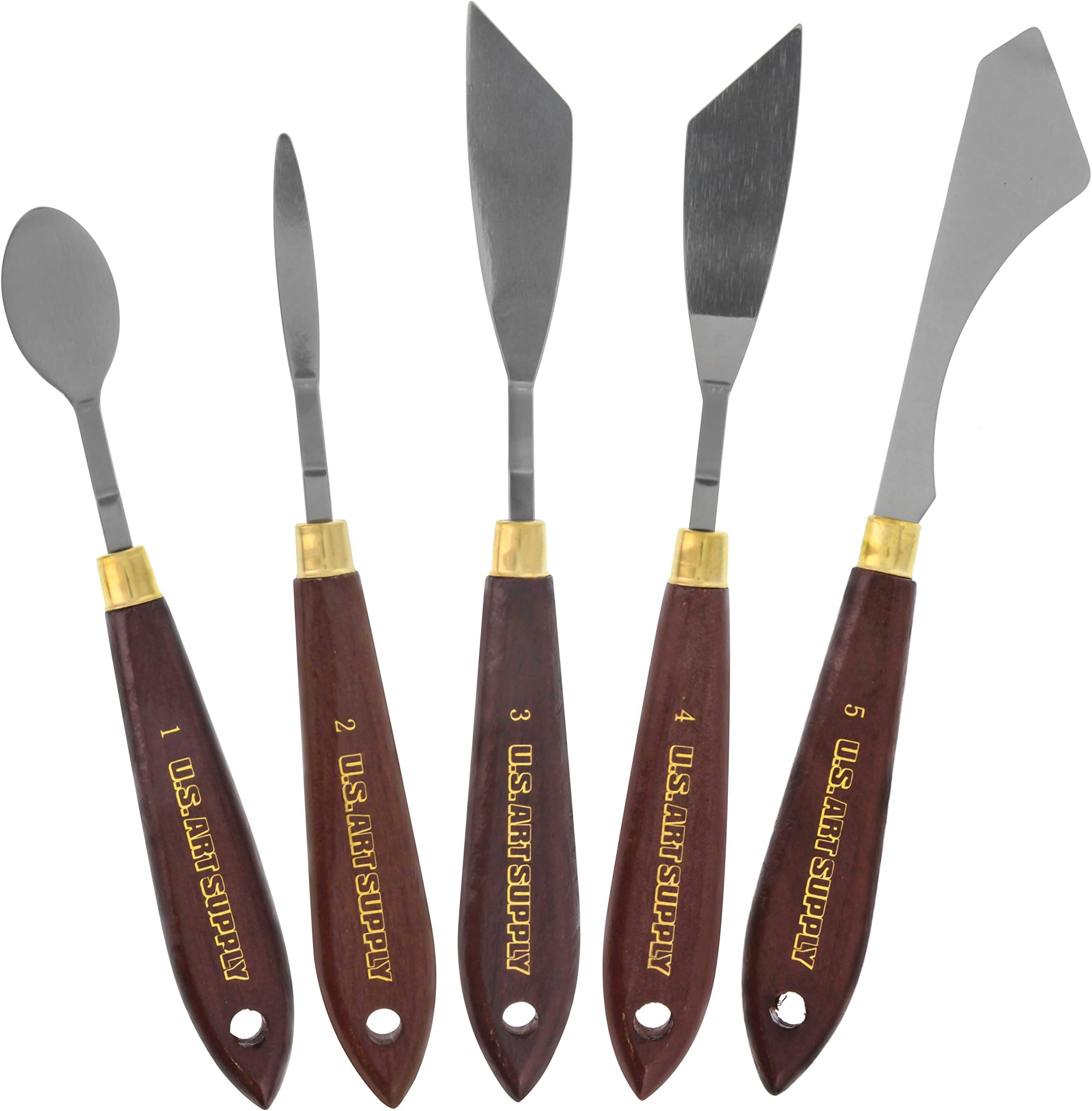 Amazon.com: U.S. Art Supply 5-Piece Artist Stainless Steel Palette ...