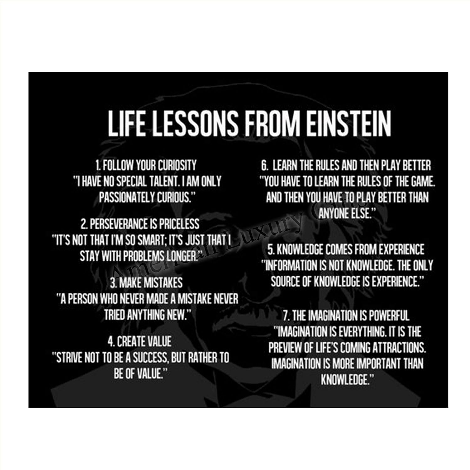Amazon.com: Einstein Quotes Wall Art-"Logical Life Lessons"- 8 x 10 ...