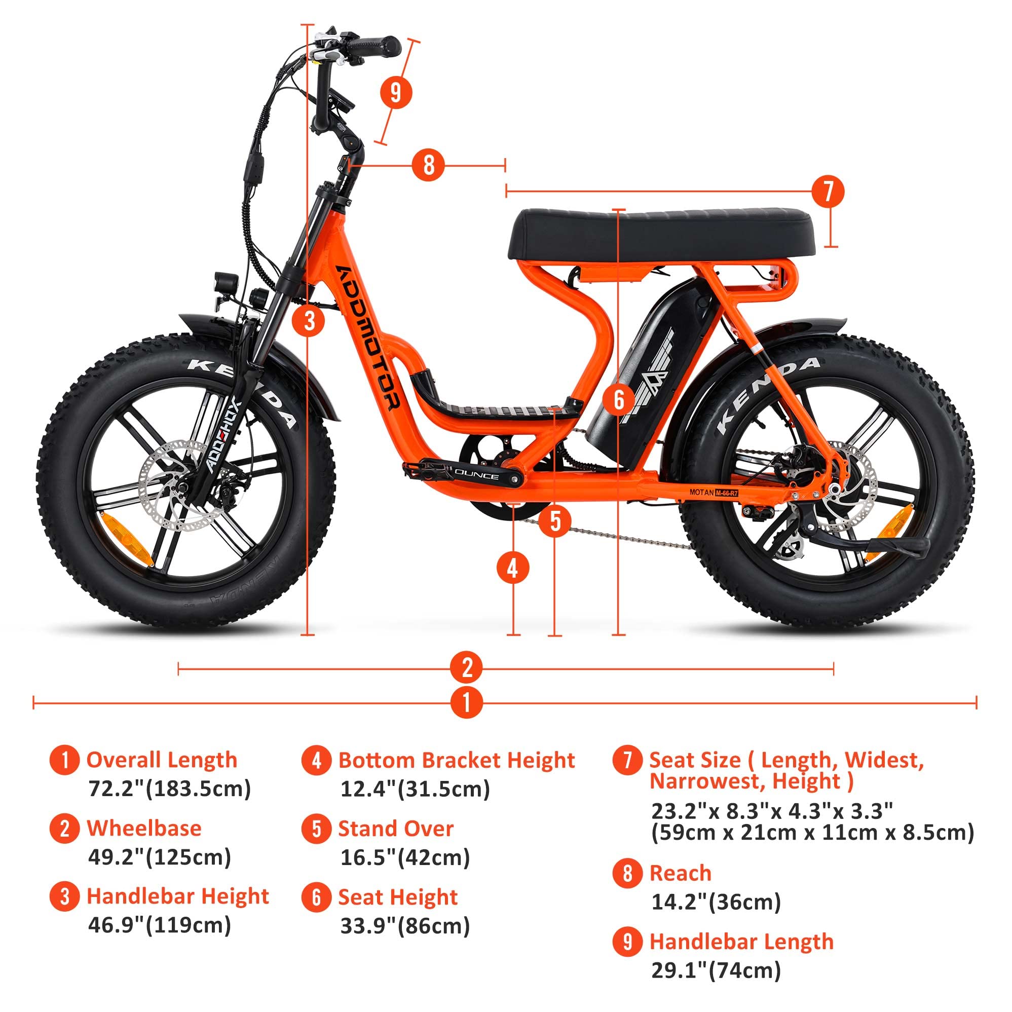 Addmotor Motan Electric Bike for Adults with 48V 20Ah Removable Lithium ...