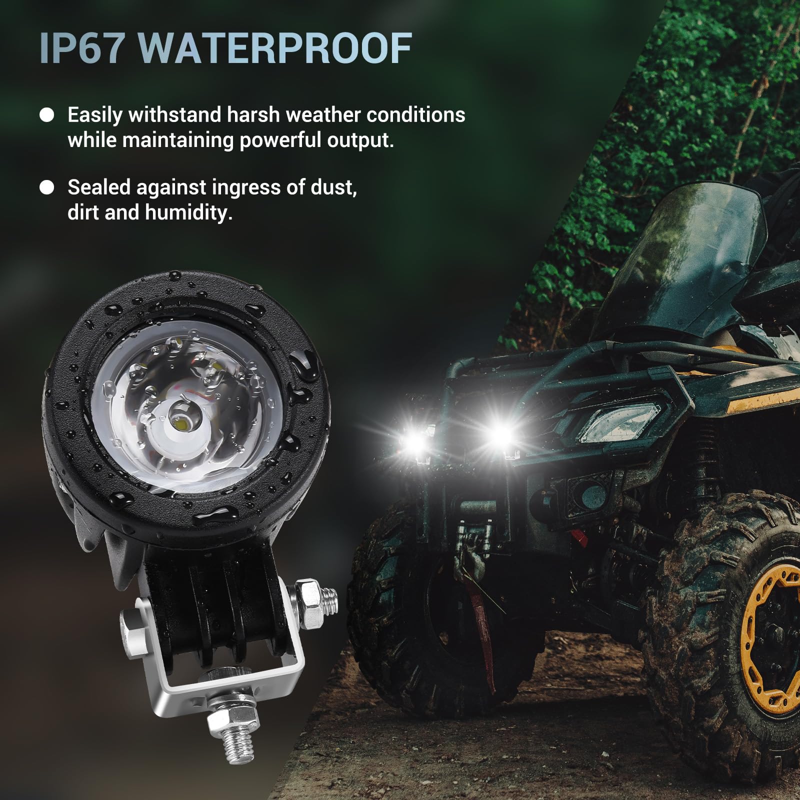 Snapklik.com : 2Pcs 10W Spot Mini LED Work Light 2 Inch Round LED ...
