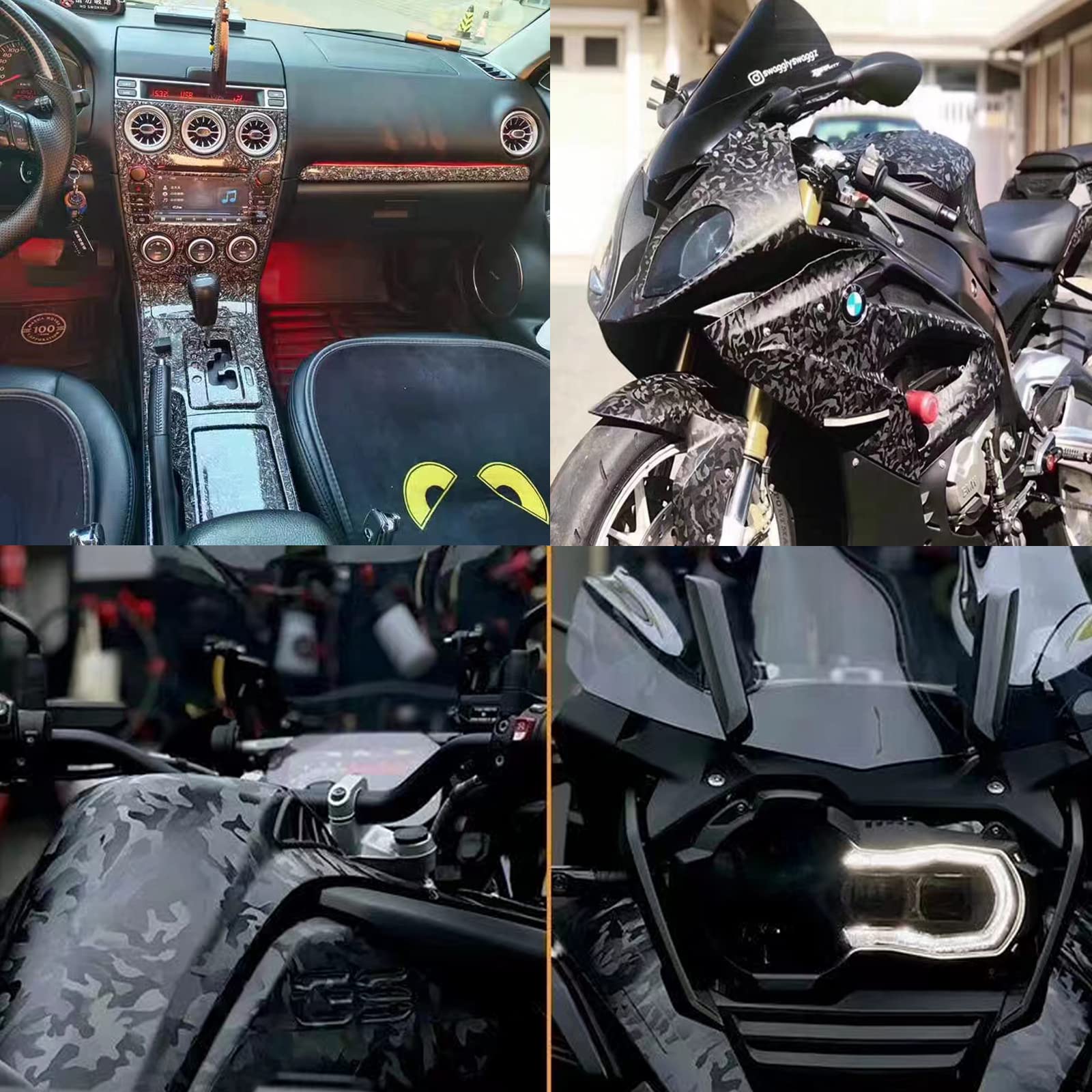 Snapklik.com : Pattern Camouflage Vinyl Wrap Gloss Black Car Wrap Vinyl ...