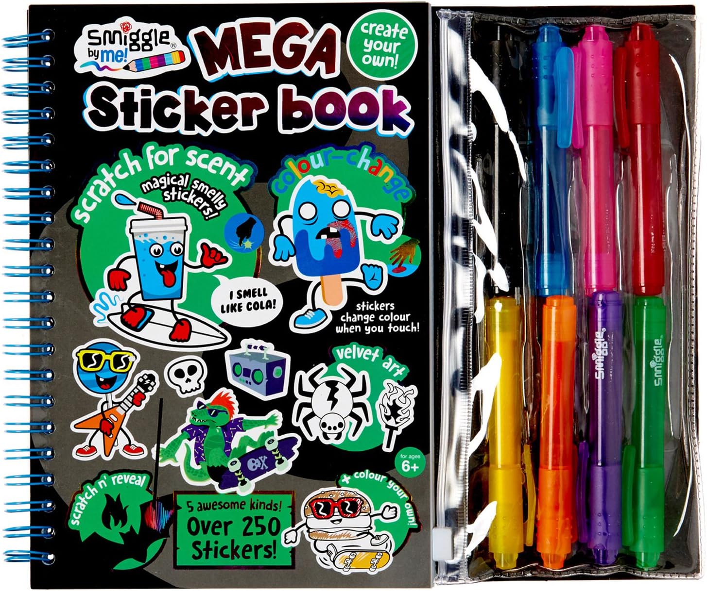 Smiggle Sticker Your World Book mega Stickers Create Your own (Black ...
