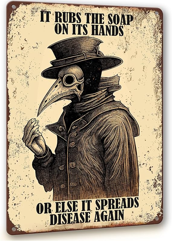 Amazon.com: Gothic Bathroom Decor Retro Wall Art Signs, Funny Wash Your ...