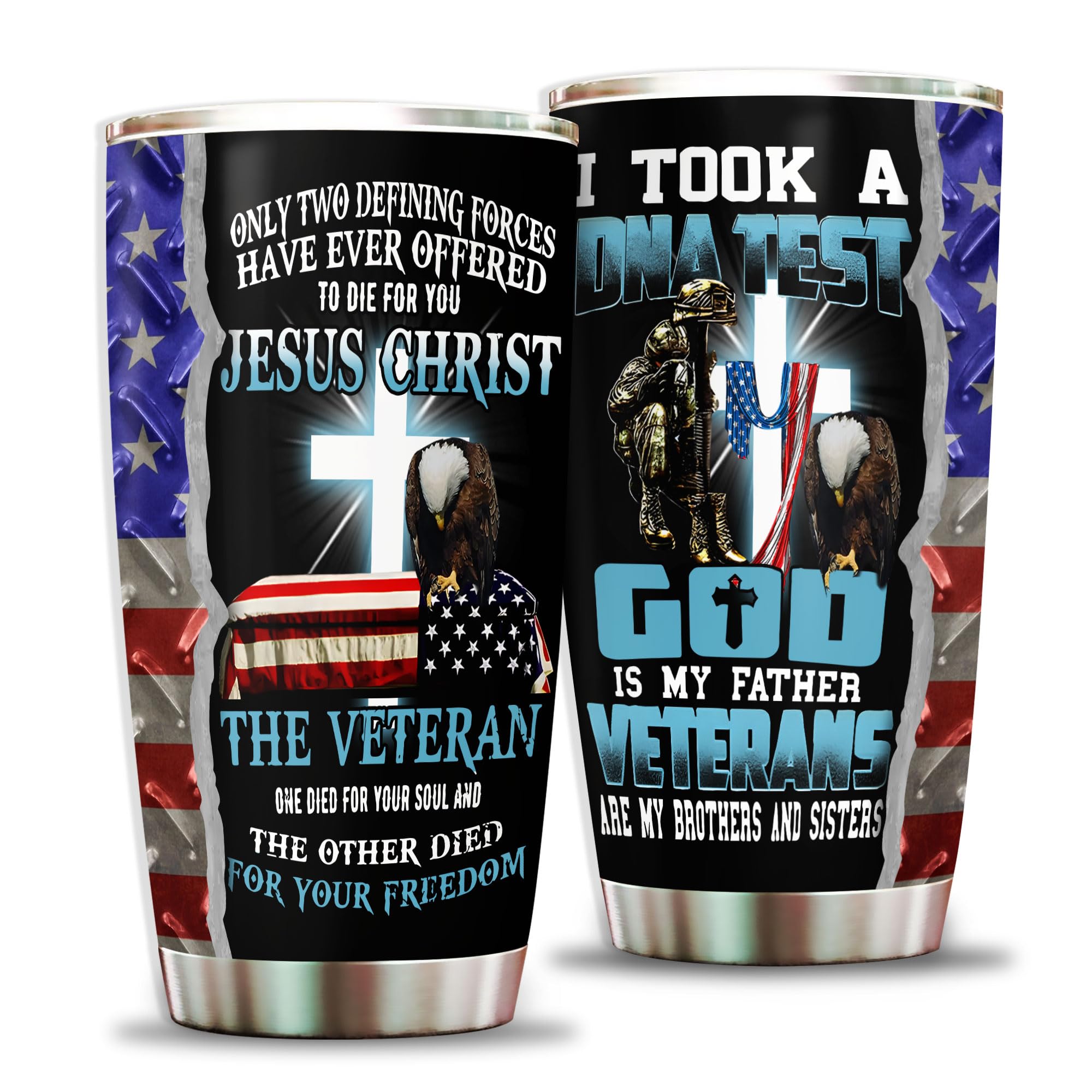 Amazon.com | Army Veteran Tumbler 20 Oz For Men, God Veteran Air Force ...