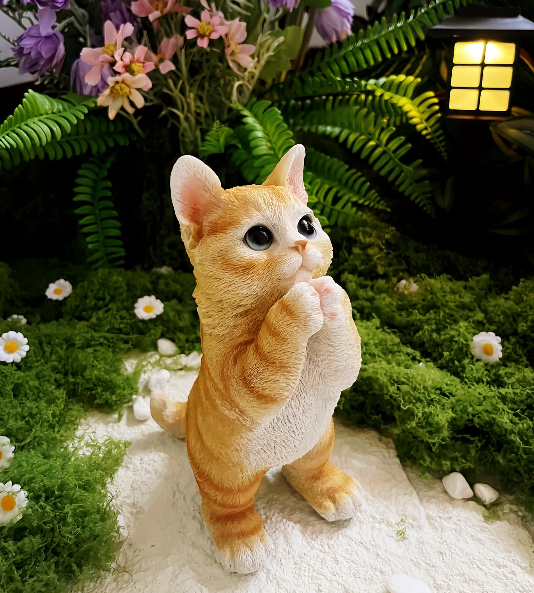 Snapklik.com : Funny Garden Real Cat Statue,Whimsical Cat Garden ...