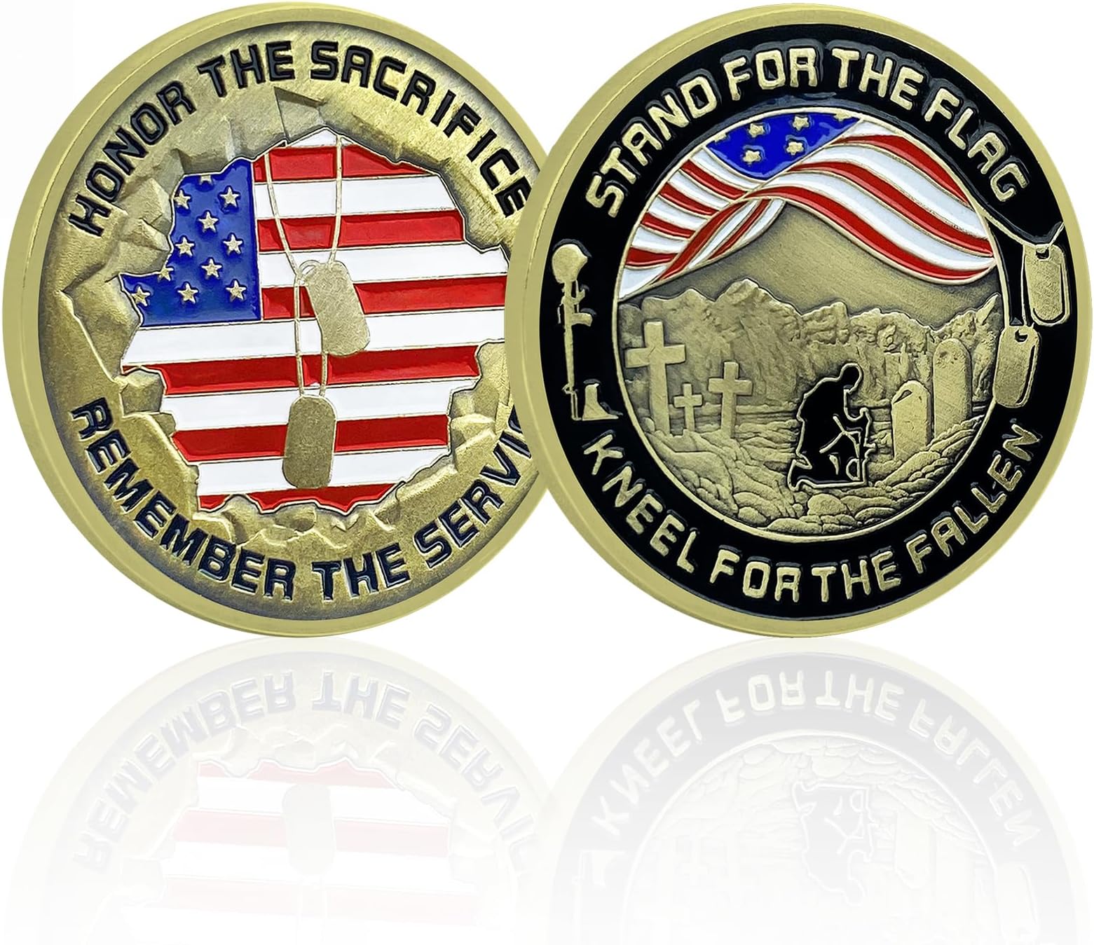 Amazon.com: US Military Challenge Coin Veterans Coins - Stand for The ...