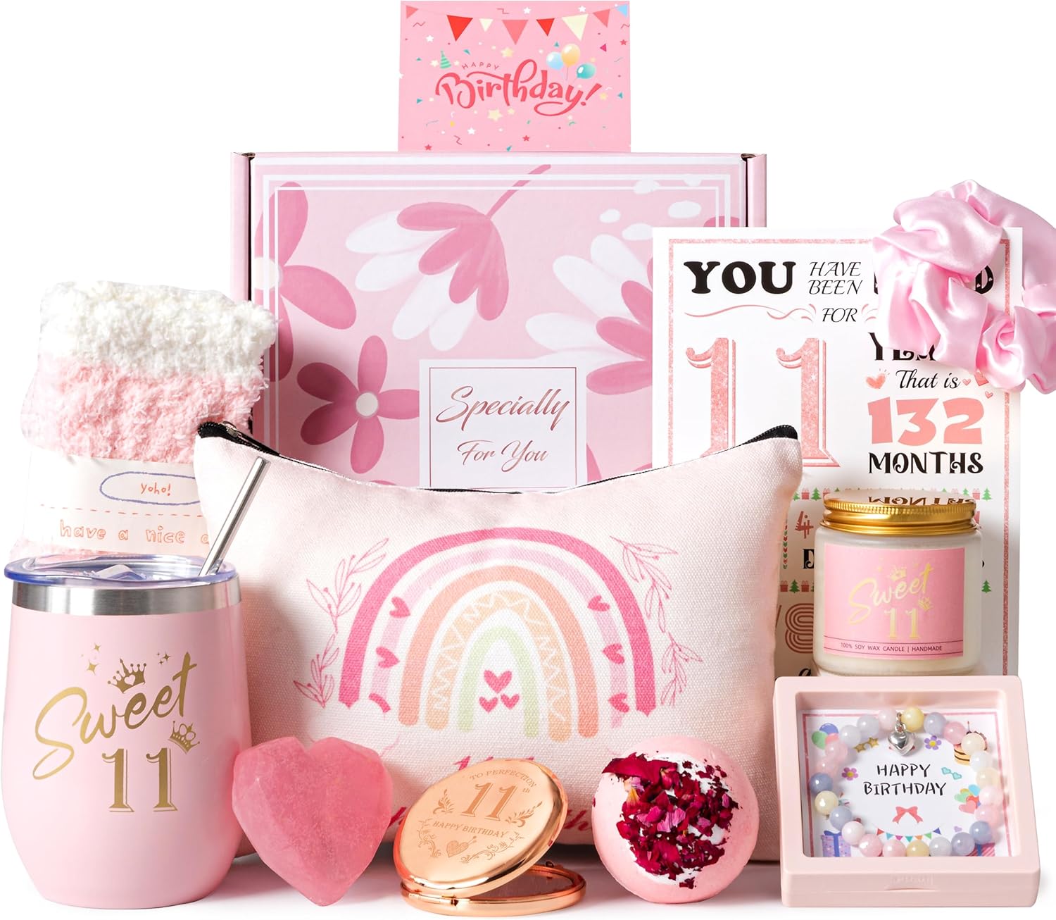 11th Birthday Gifts for Girls,Happy 11th Pamper Gift Basket Ideas for ...